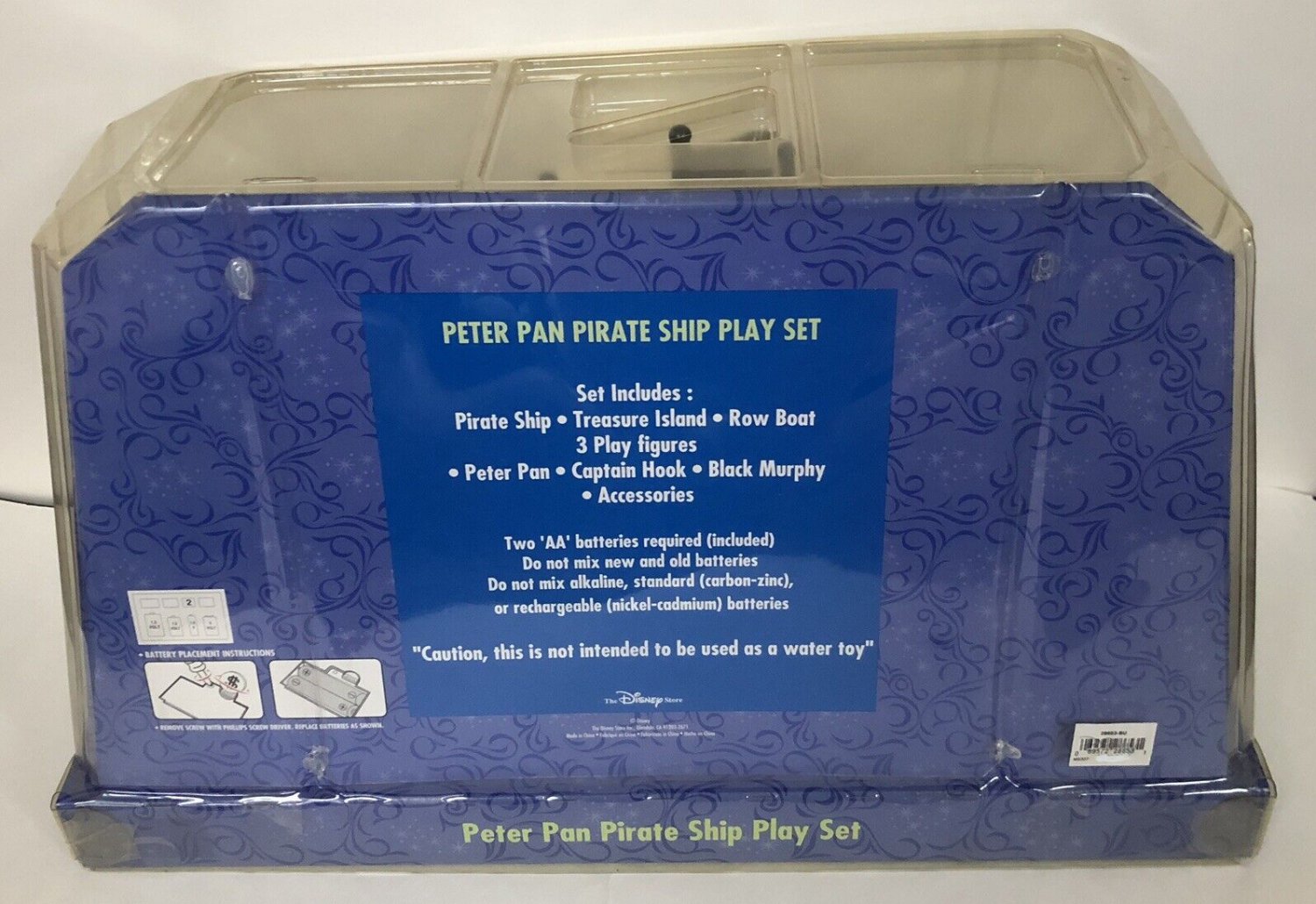 NEW Disney Peter Pan Pirate Ship Play Set MOTORIZED 1990'S COMPLETE ...
