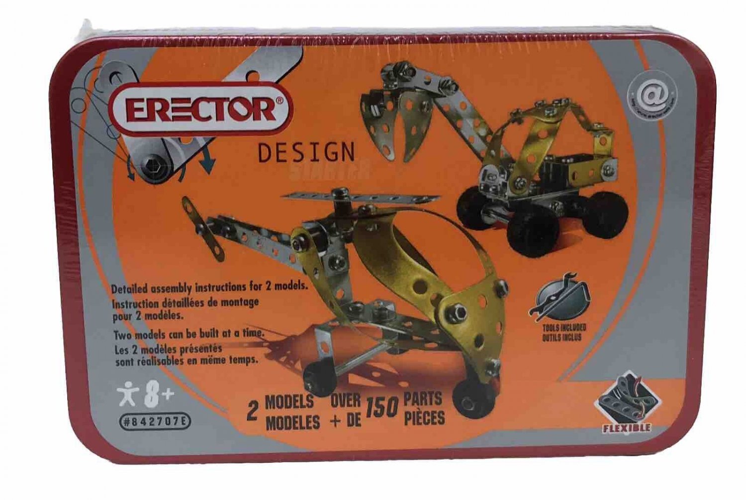NEW 2004 Erector Design Meccano #842707E Helicopter Flexible Building Set