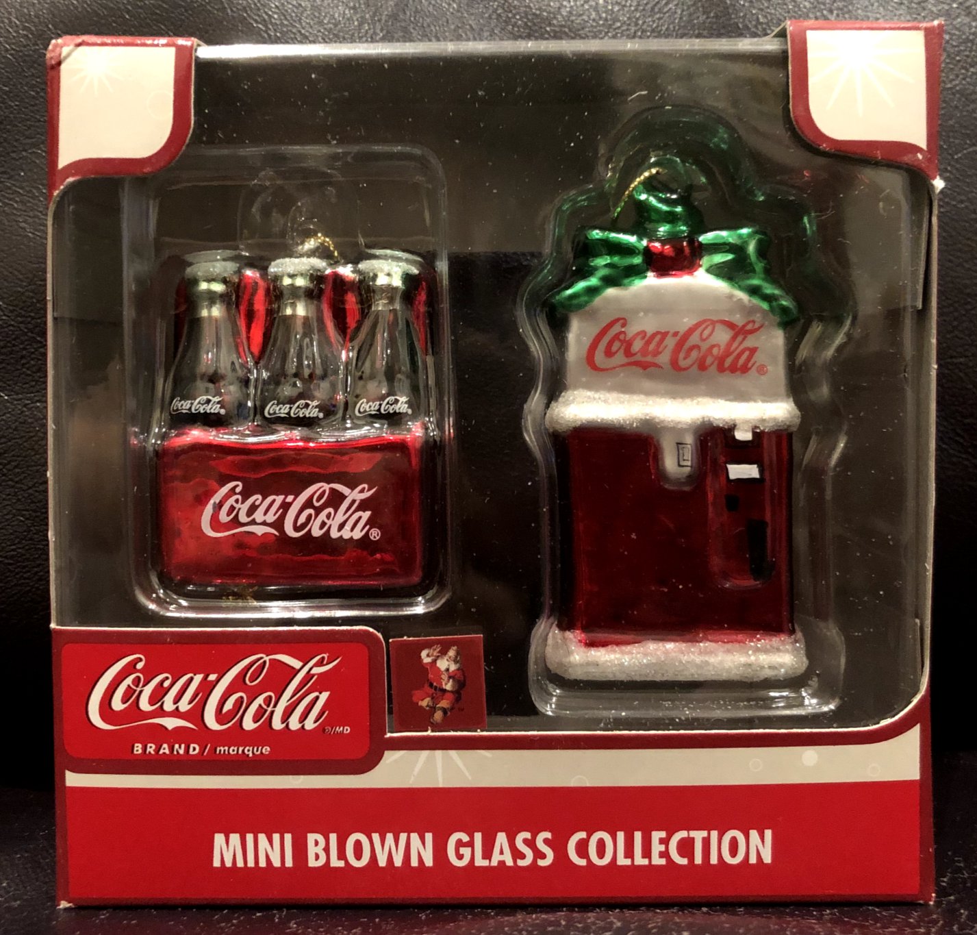 NEW Coca-Cola Mini Blown Glass coke machine bottles Ornament Collection ...