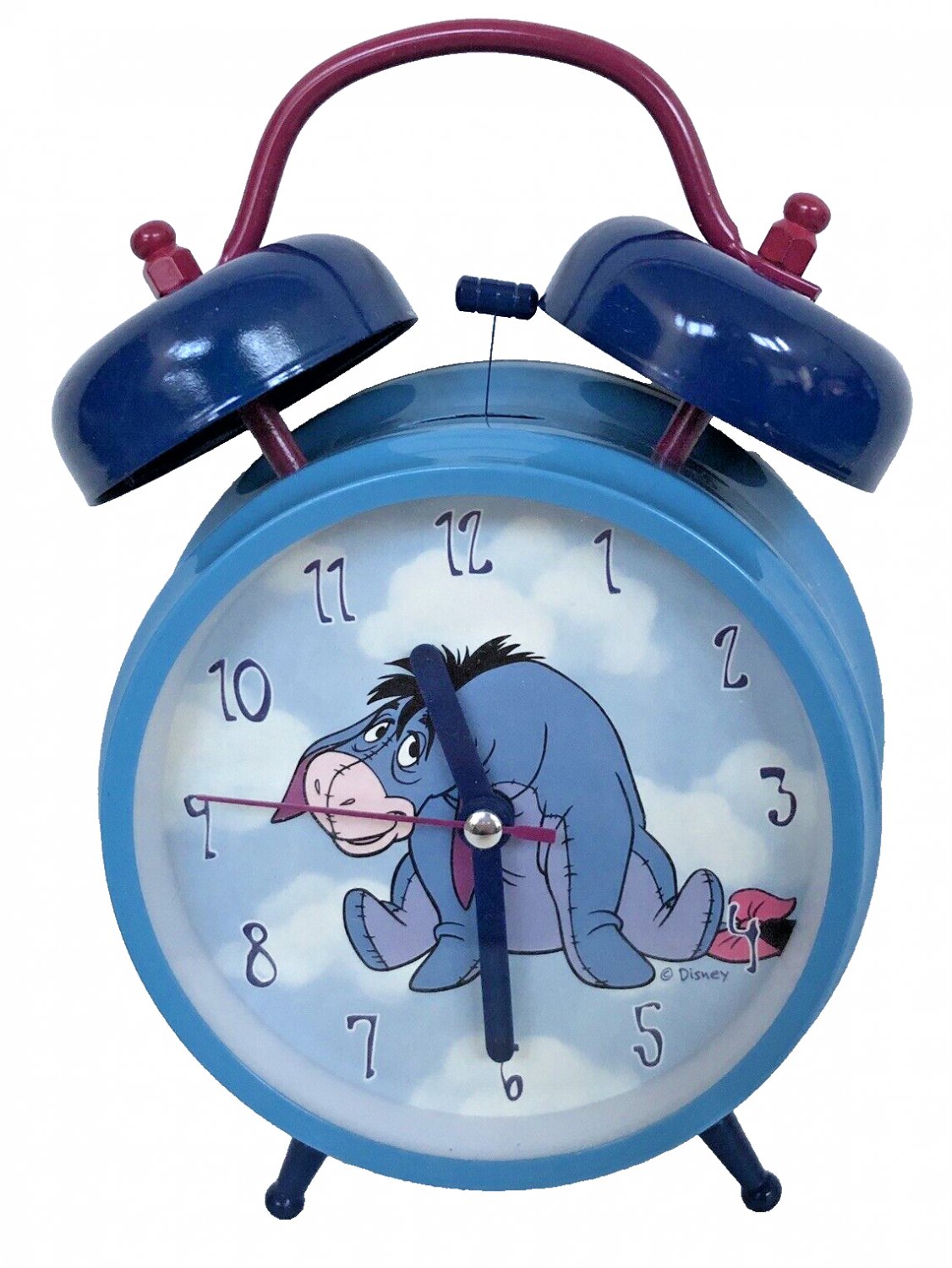 Disney Winnie the Pooh Eeyore retro Twin Dual Bell Analog Alarm Clock