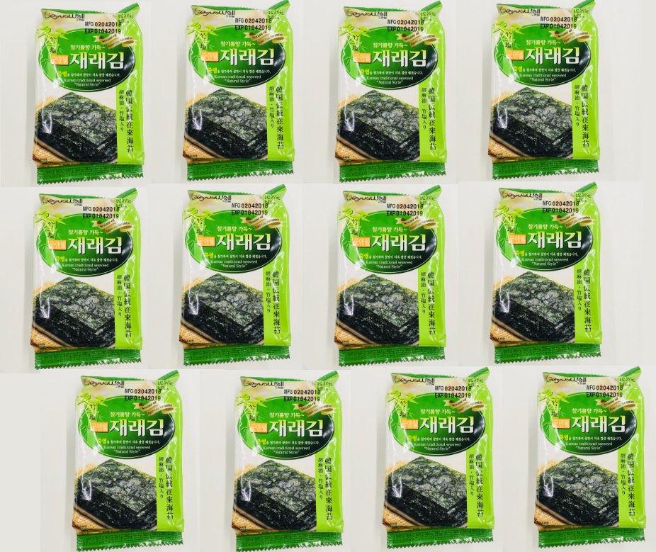 Korean Nori Traditional Seaweed Natural Style 40g Sesame oil bamboo salt