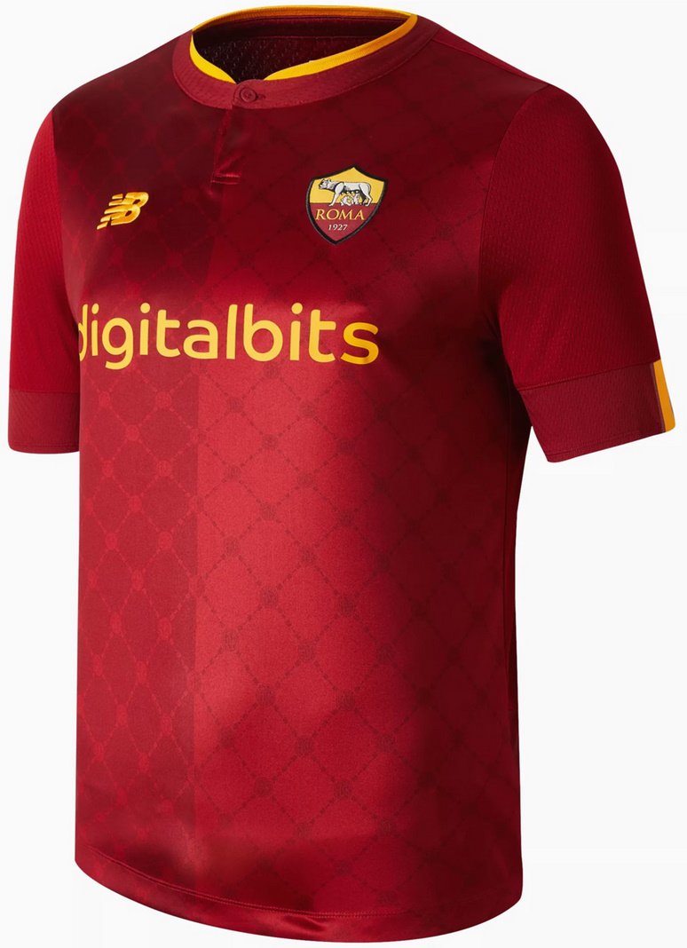 AS Roma 2022 2023 Home Men Football Soccer Shirt Jersey 22-23