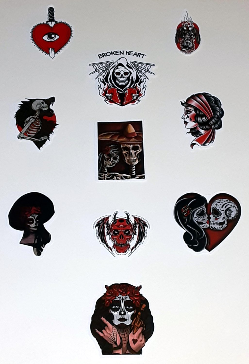 Goth / Horror / Occult / Death Stickers V - Set of 10