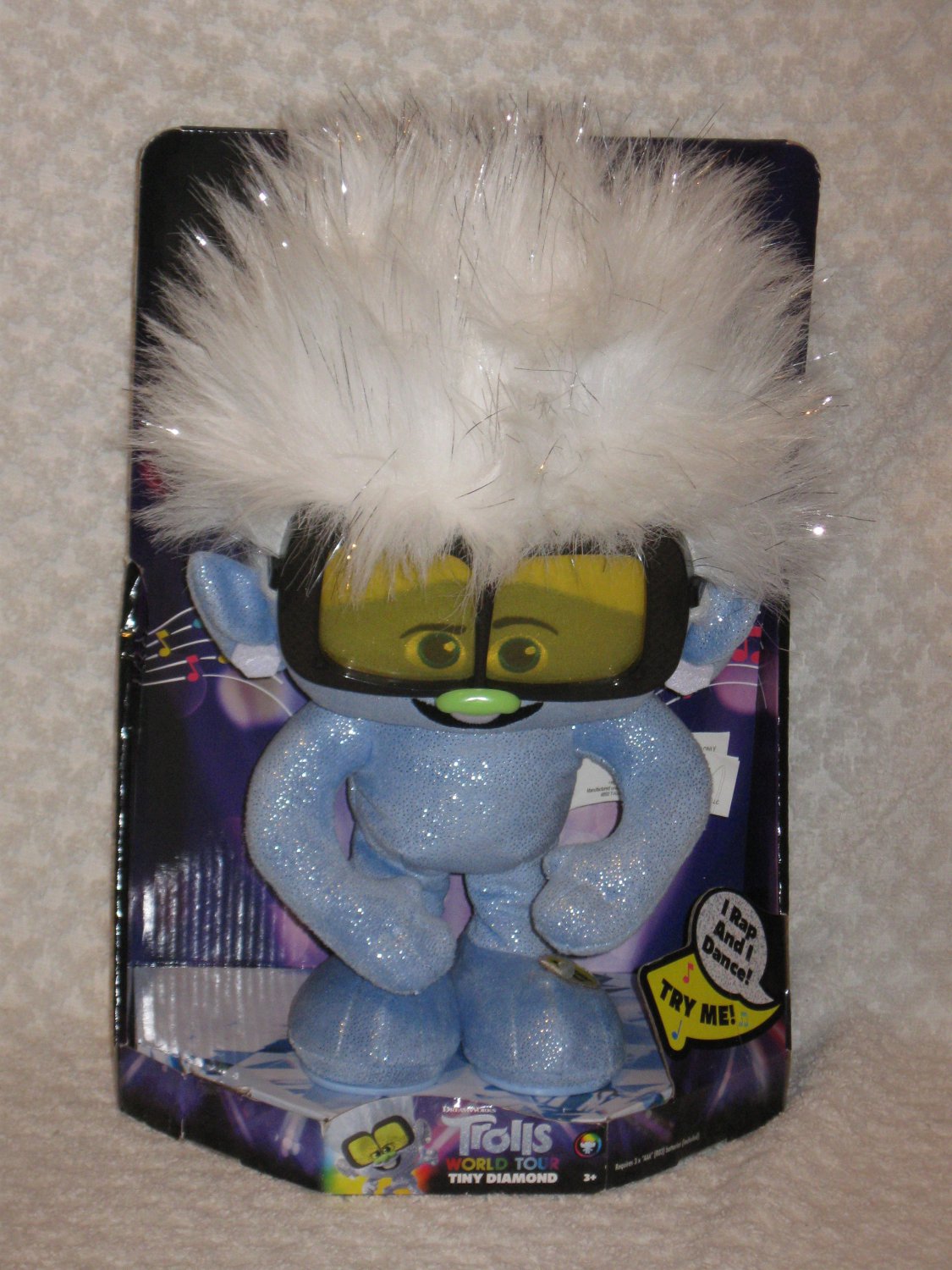 Dreamworks Trolls World Tour Tiny Diamond Rap & Dance Figure (2020) NOS
