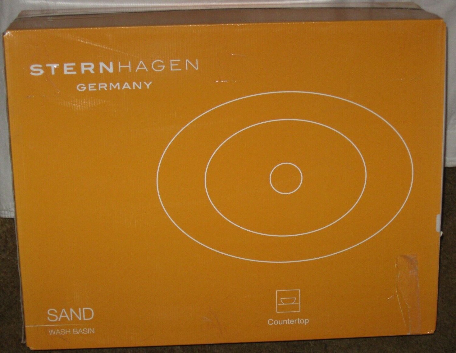 Sternhagen Oval Countertop Wash Basin Sand Design Midnight Black Glossy NWB