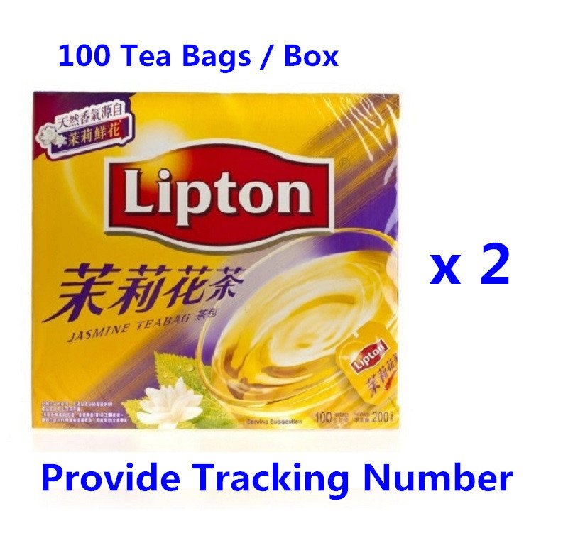 Lipton Jasmine Tea Bag Teabags Box of 100 packs Chinese Style x 2 Boxes