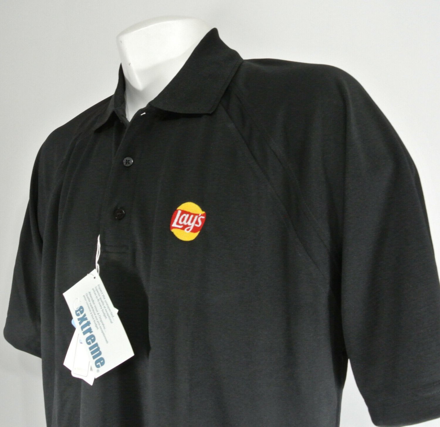LAY'S Frito Lay Potato Chips Employee Uniform Polo Shirt Black Size XL ...