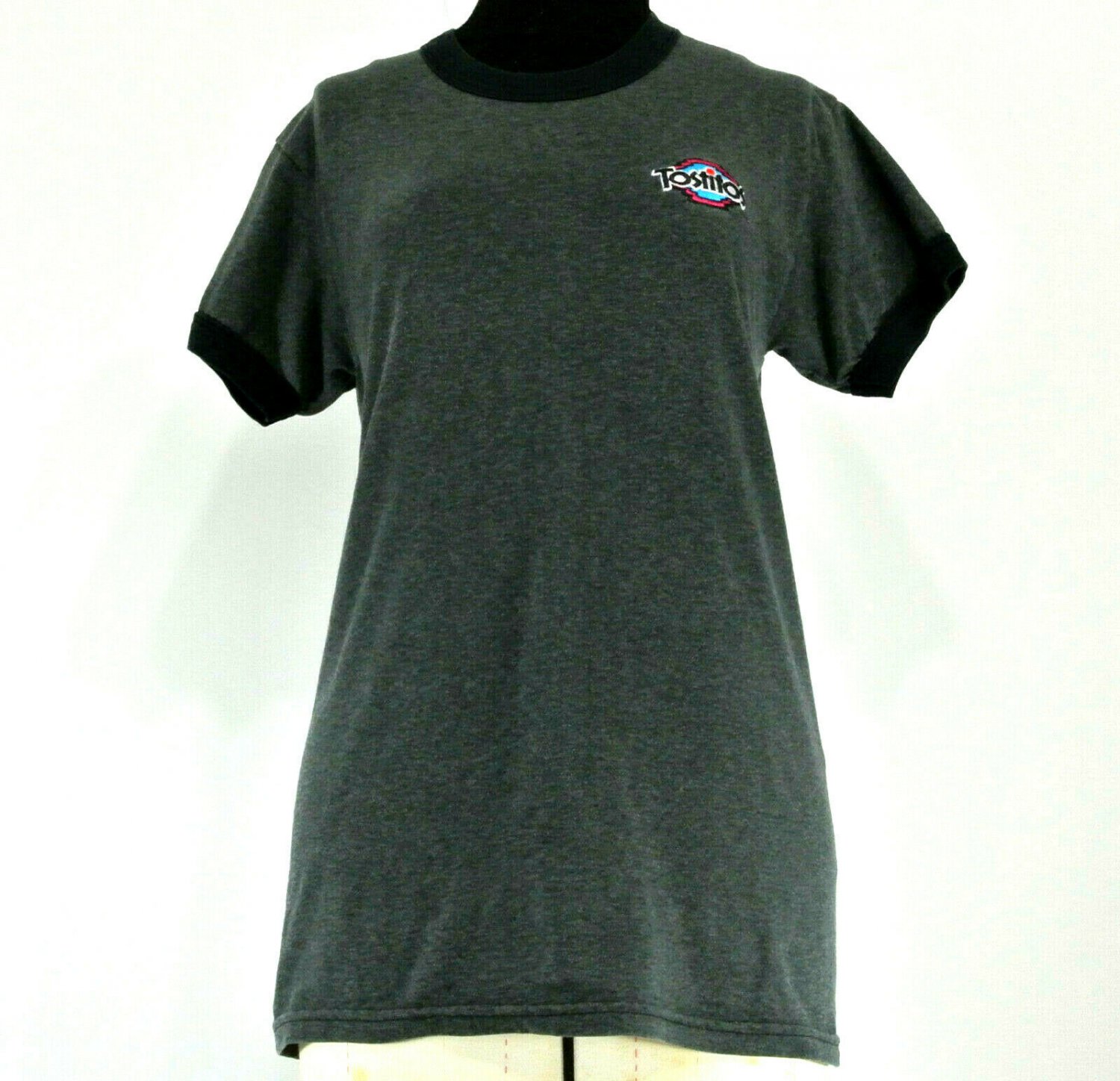 TOSTITOS Frito Lay Employee Uniform Shirt Gray Women's Size S 36 EUC