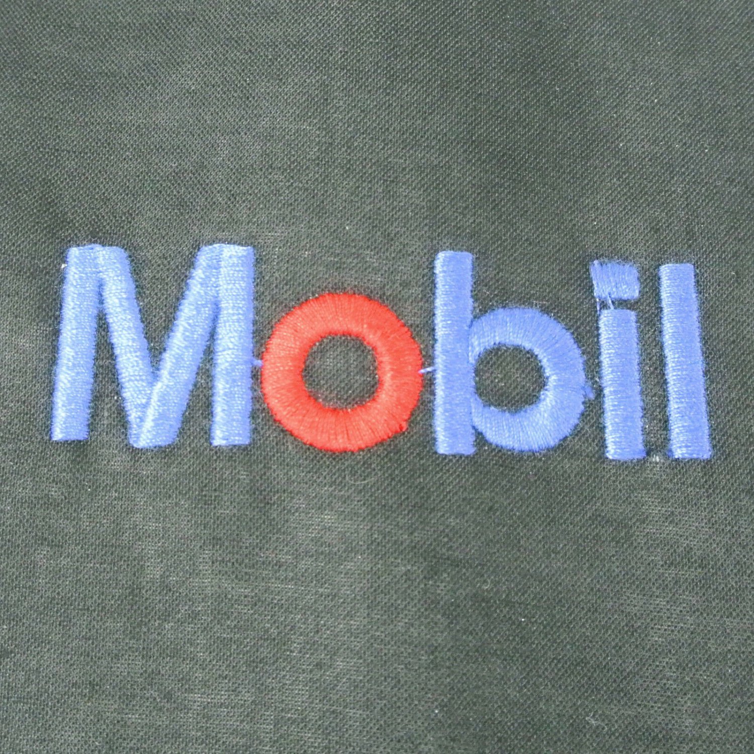 MOBIL Gas Station Oil Employee Uniform Sweatshirt Black Size L 25 NEW MT