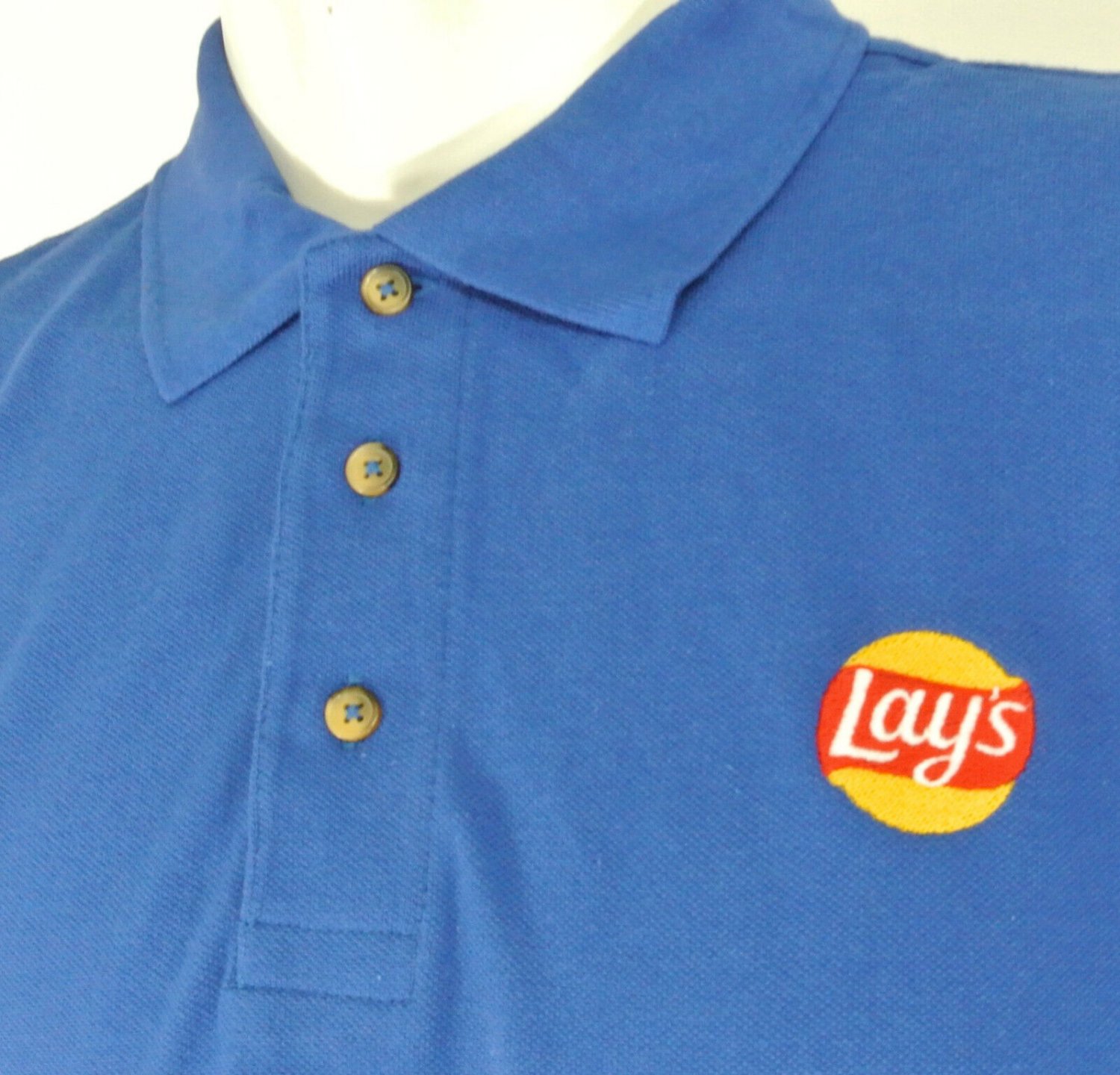 LAY'S Frito Lay Potato Chips Employee Uniform Polo Shirt Size M NEW MT