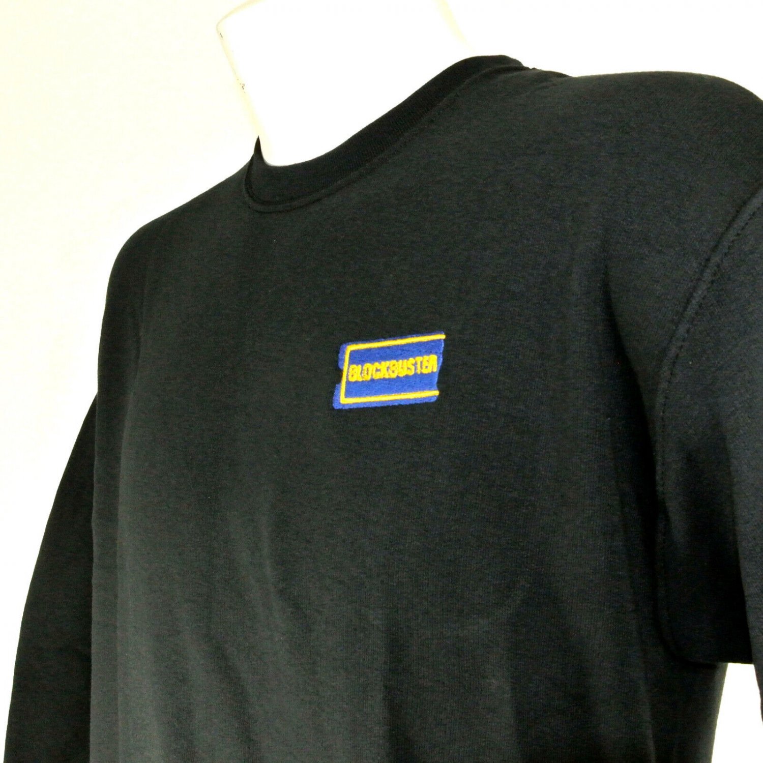 BLOCKBUSTER VIDEO Vintage Employee Uniform Sweatshirt Black Size XL NWT MT