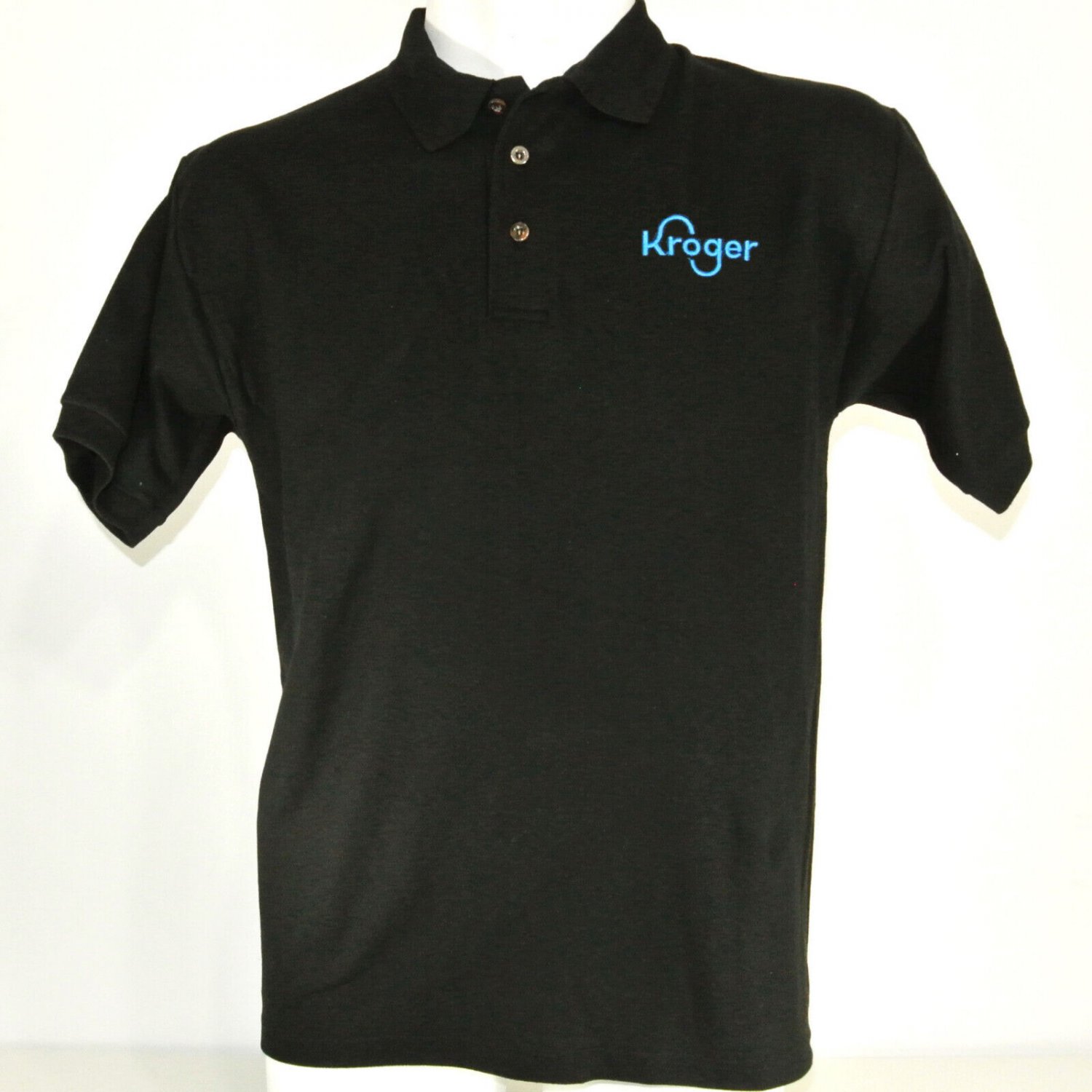 KROGER Grocery Store Employee Uniform Polo Shirt Black Size L Large NEW