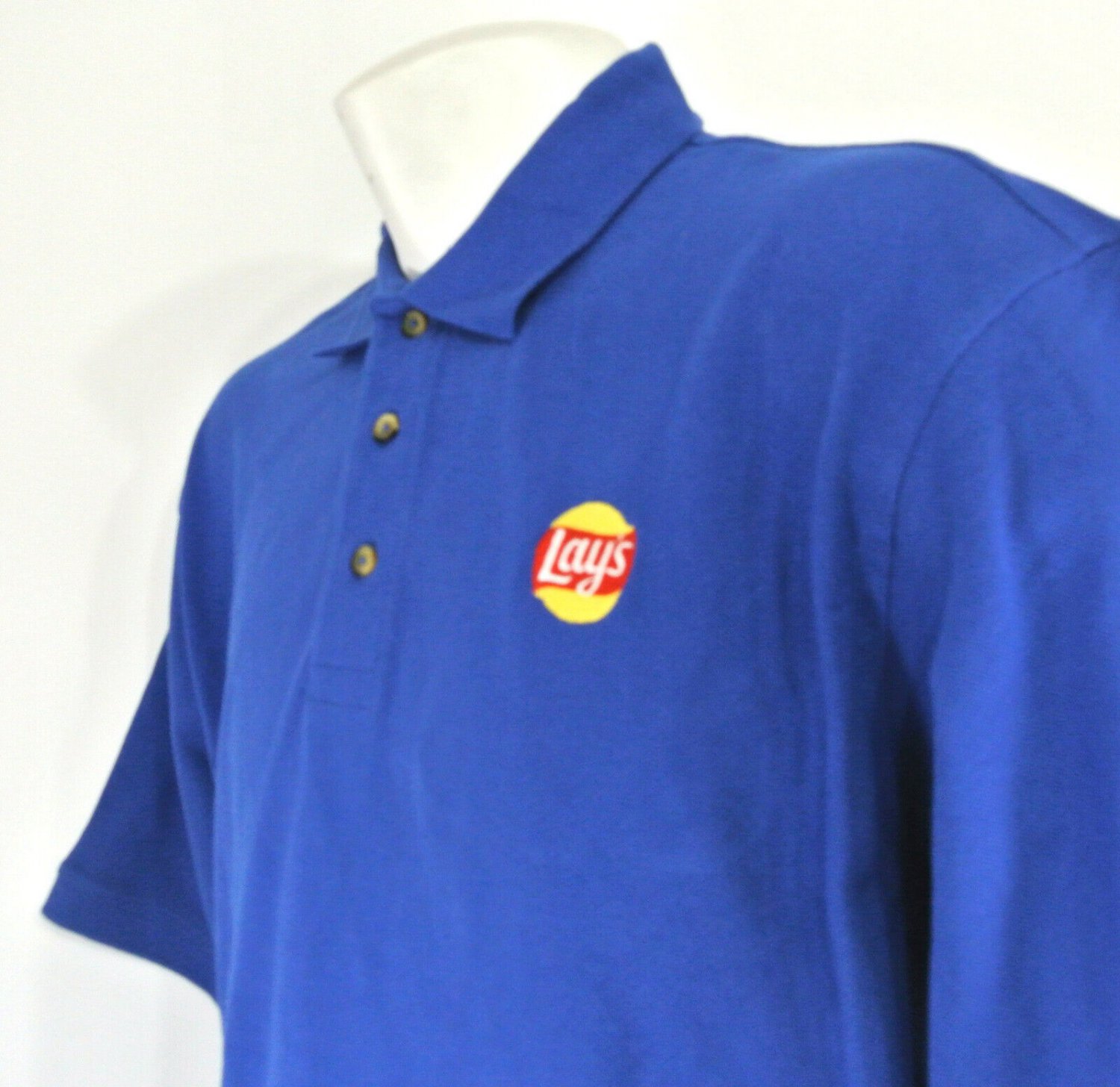 LAY'S Frito Lay Potato Chips Employee Uniform Polo Shirt Blue Size L ...