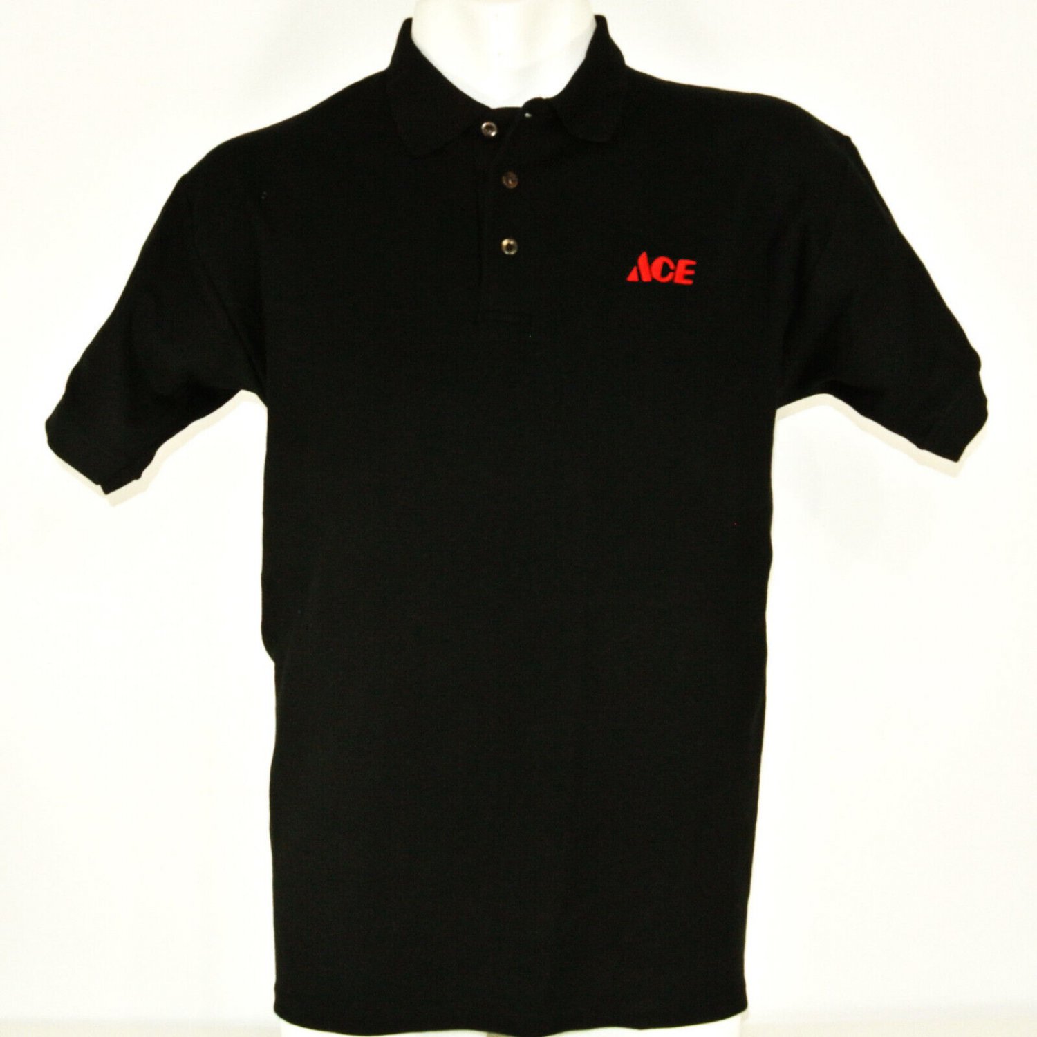 ACE HARDWARE Store Employee Uniform Polo Shirt Black Size L Large NEW