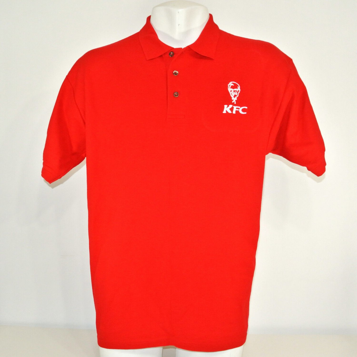 KFC Kentucky Fried Chicken Employee Uniform Polo Shirt Red Size M ...