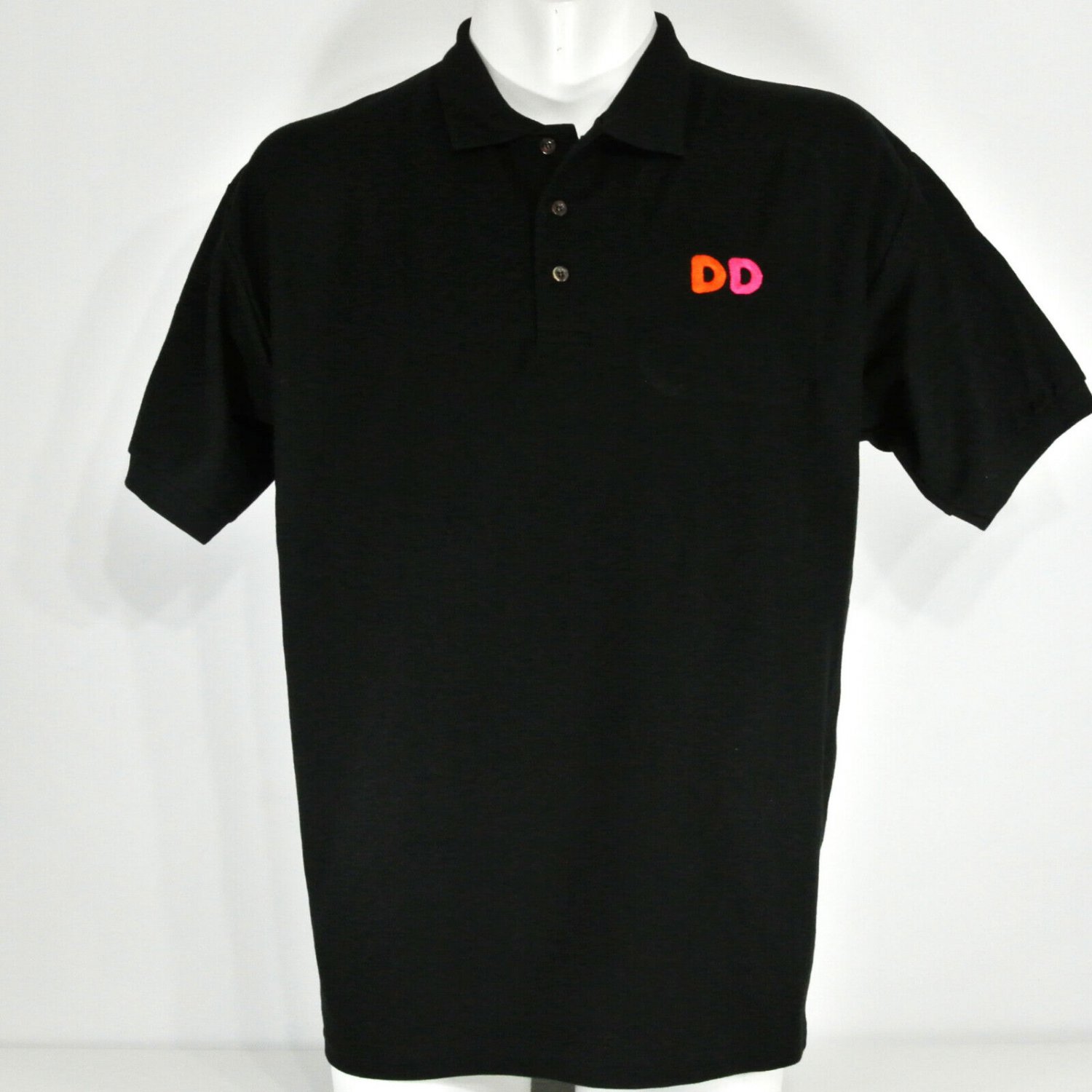 DUNKIN' DONUTS DD Employee Uniform Polo Shirt Black Size M Medium NEW