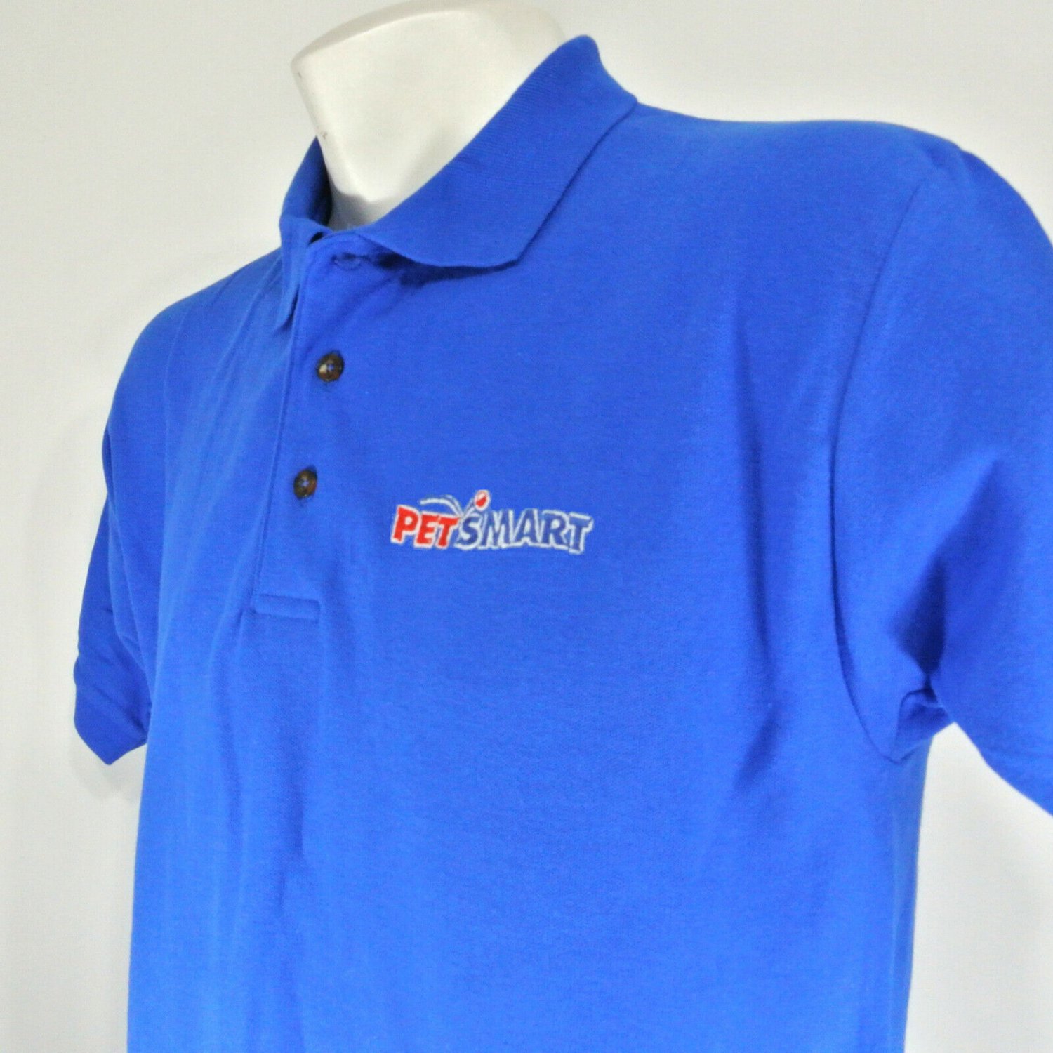 PETSMART Pet Store Employee Uniform Polo Shirt Blue Size L Large NEW