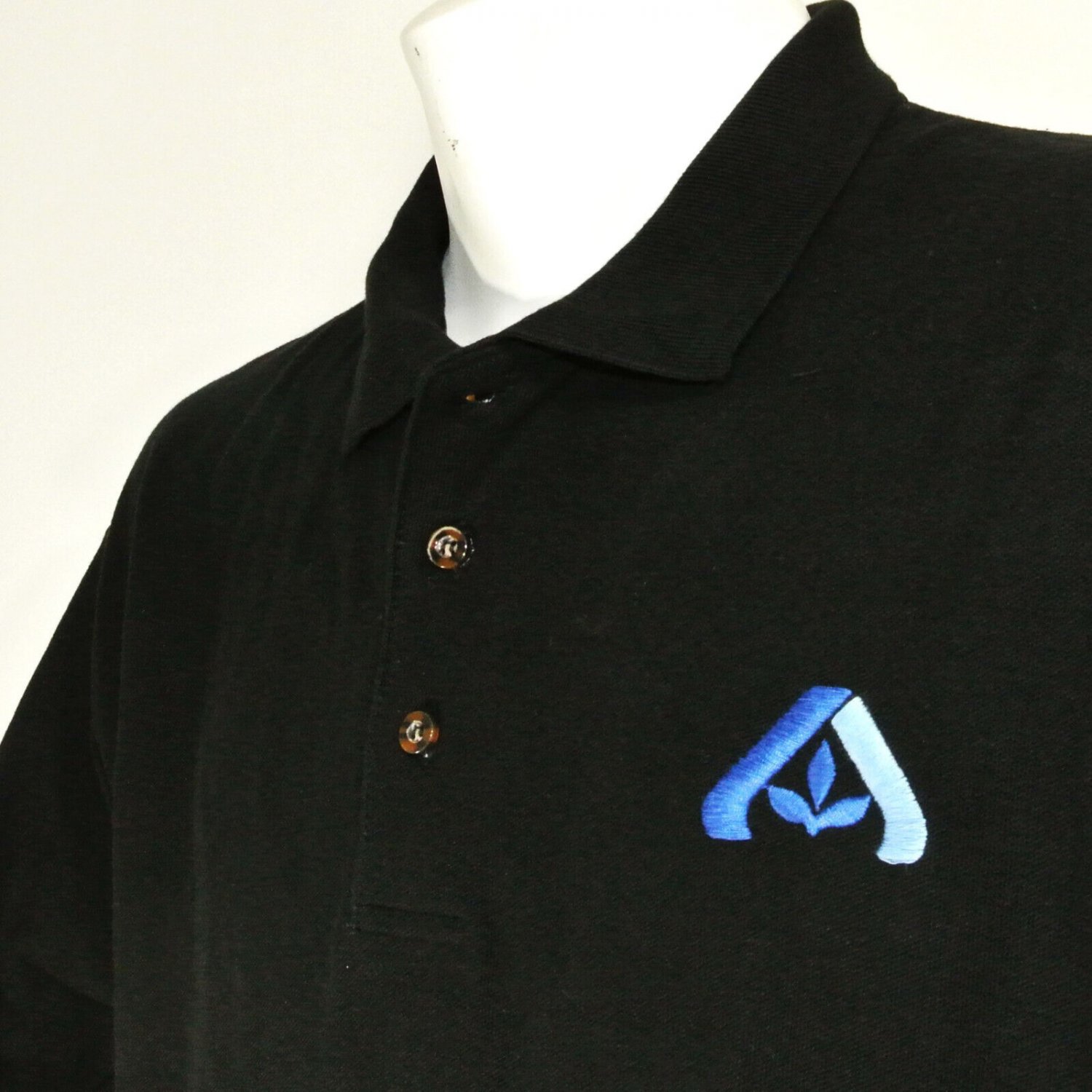 ALBERTSONS Grocery Store Employee Uniform Polo Shirt Black Size L Large NEW