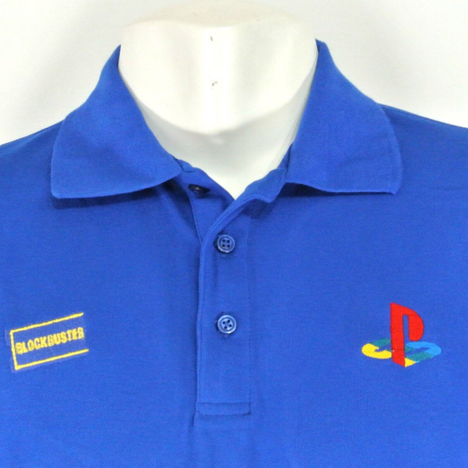 SONY PLAYSTATION Blockbuster Video Employee Uniform Promo Shirt Size XL
