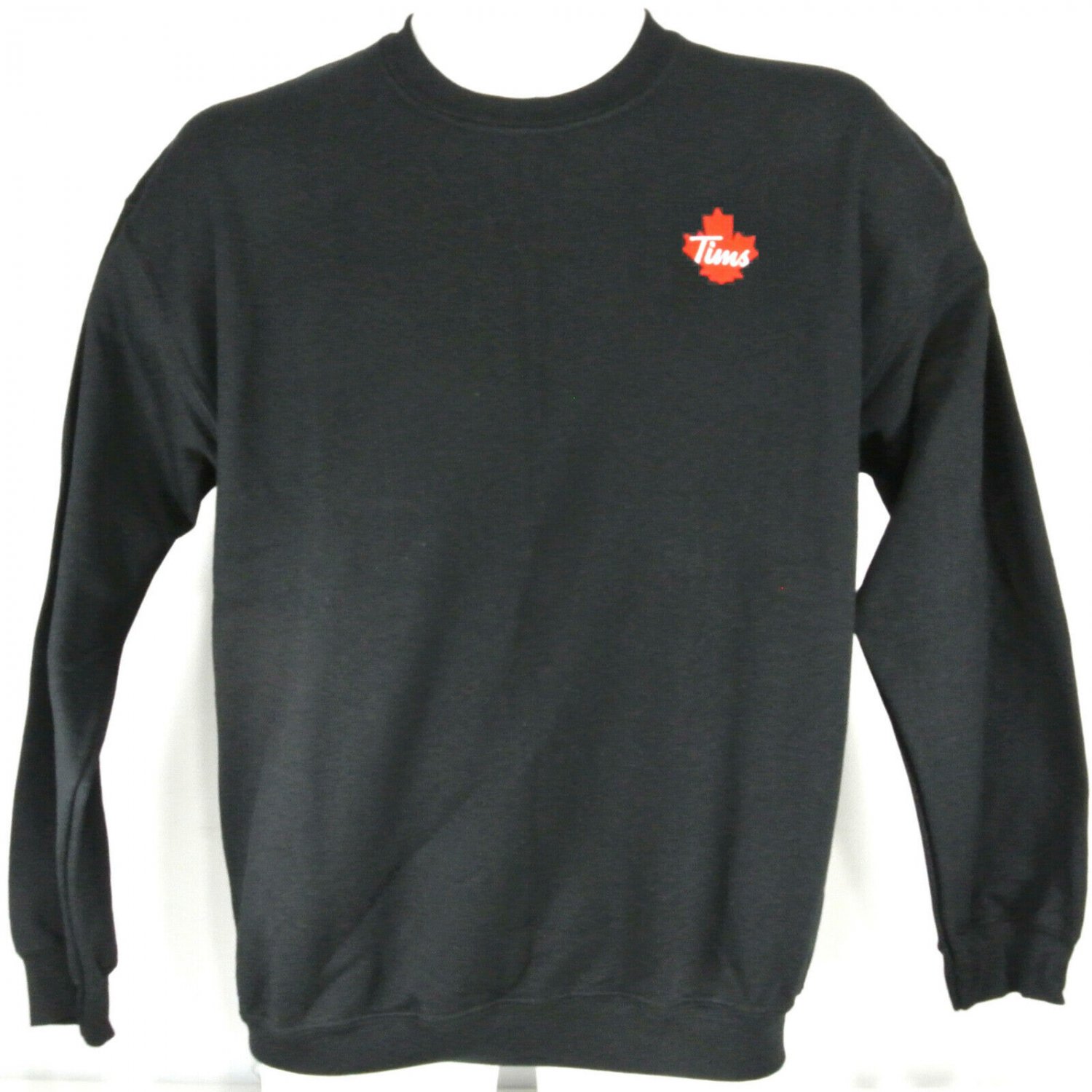 TIM HORTONS Leaf Employee Uniform Sweatshirt Black Size L Large NWT