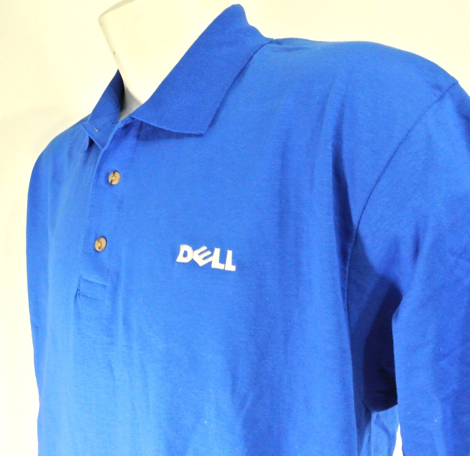 DELL Computers Tech Employee Uniform Polo Shirt Blue Size XL NEW
