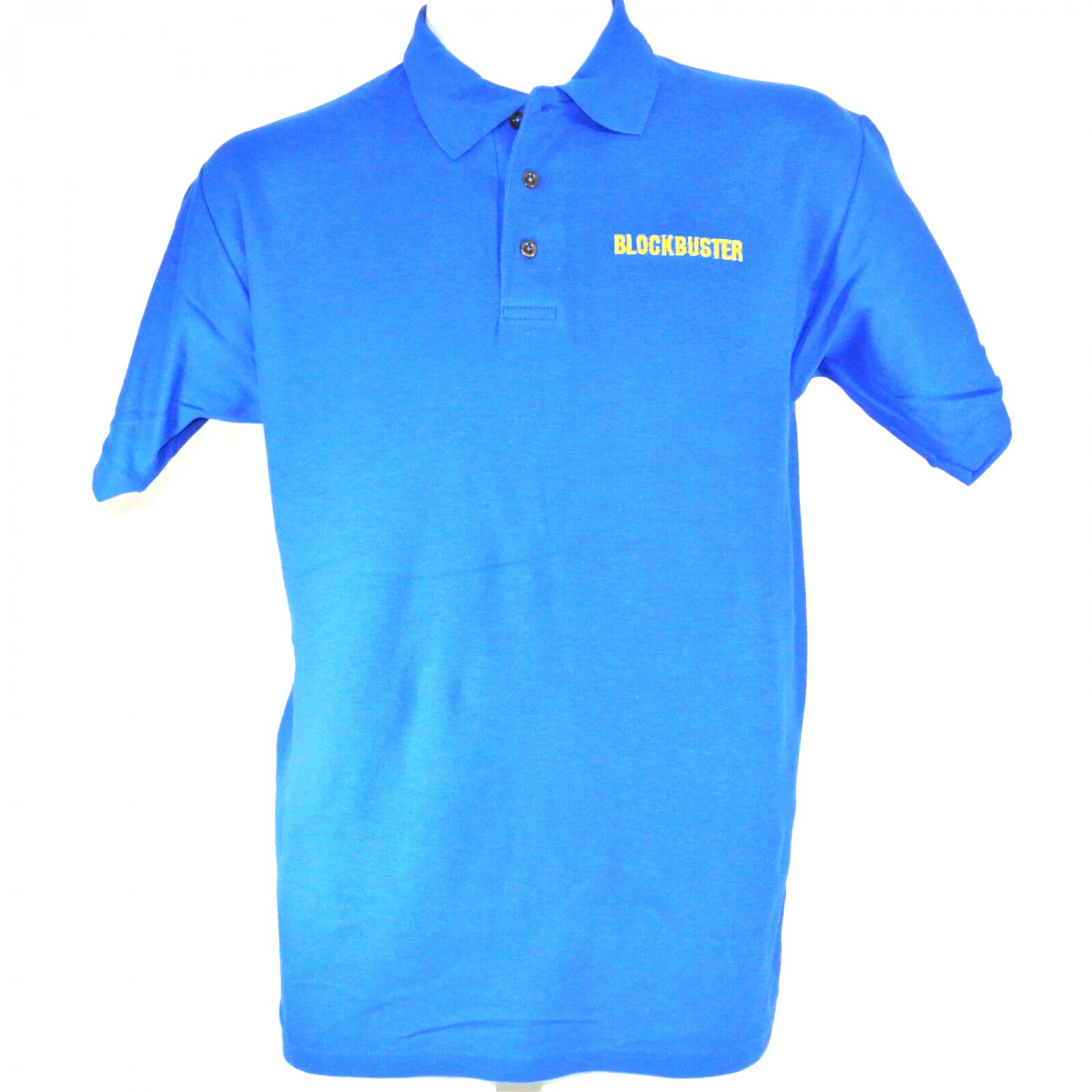 BLOCKBUSTER VIDEO Store Employee Uniform Polo Shirt Men's Size L Large NEW