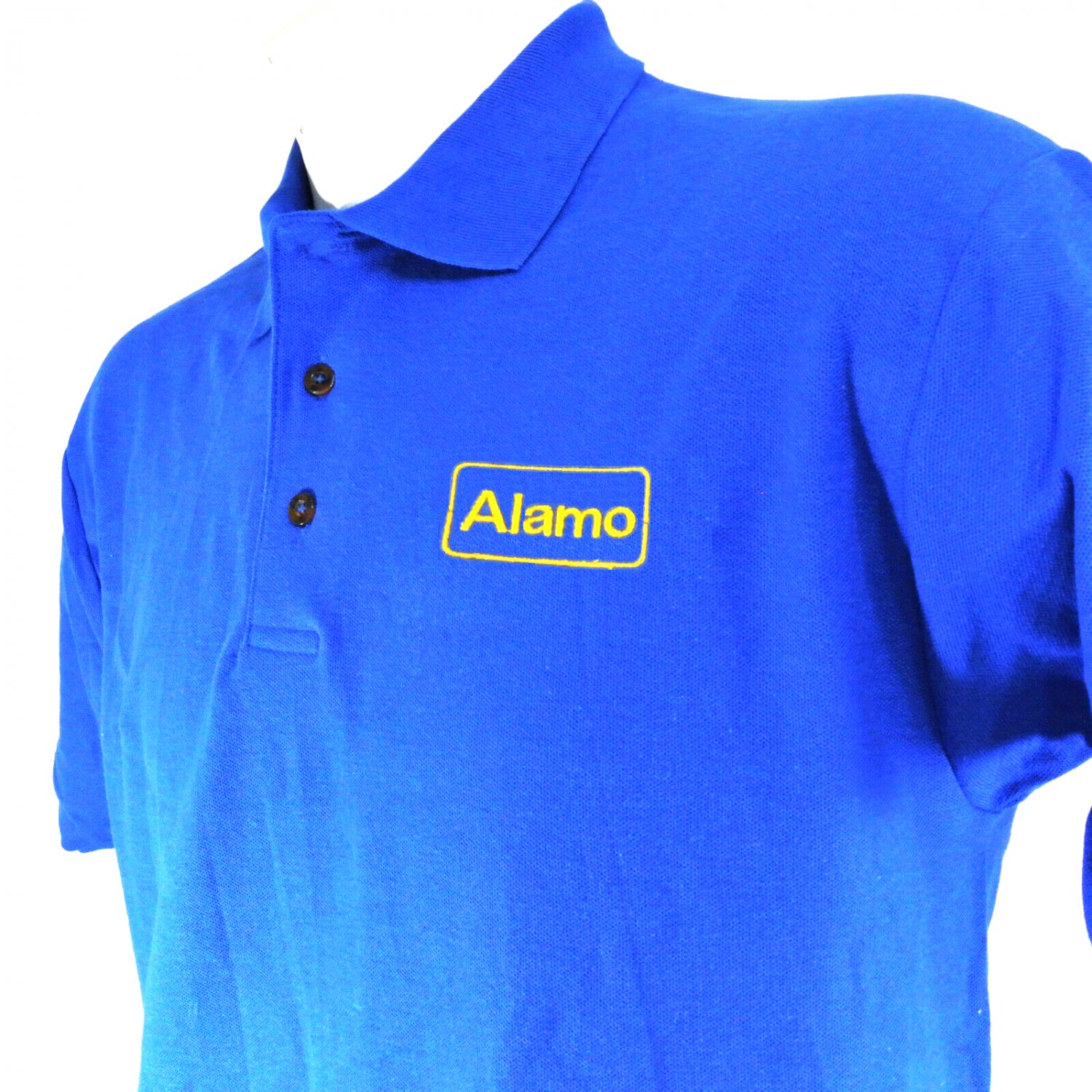 ALAMO Rent-A-Car Employee Uniform Polo Shirt Blue Size L Large NEW