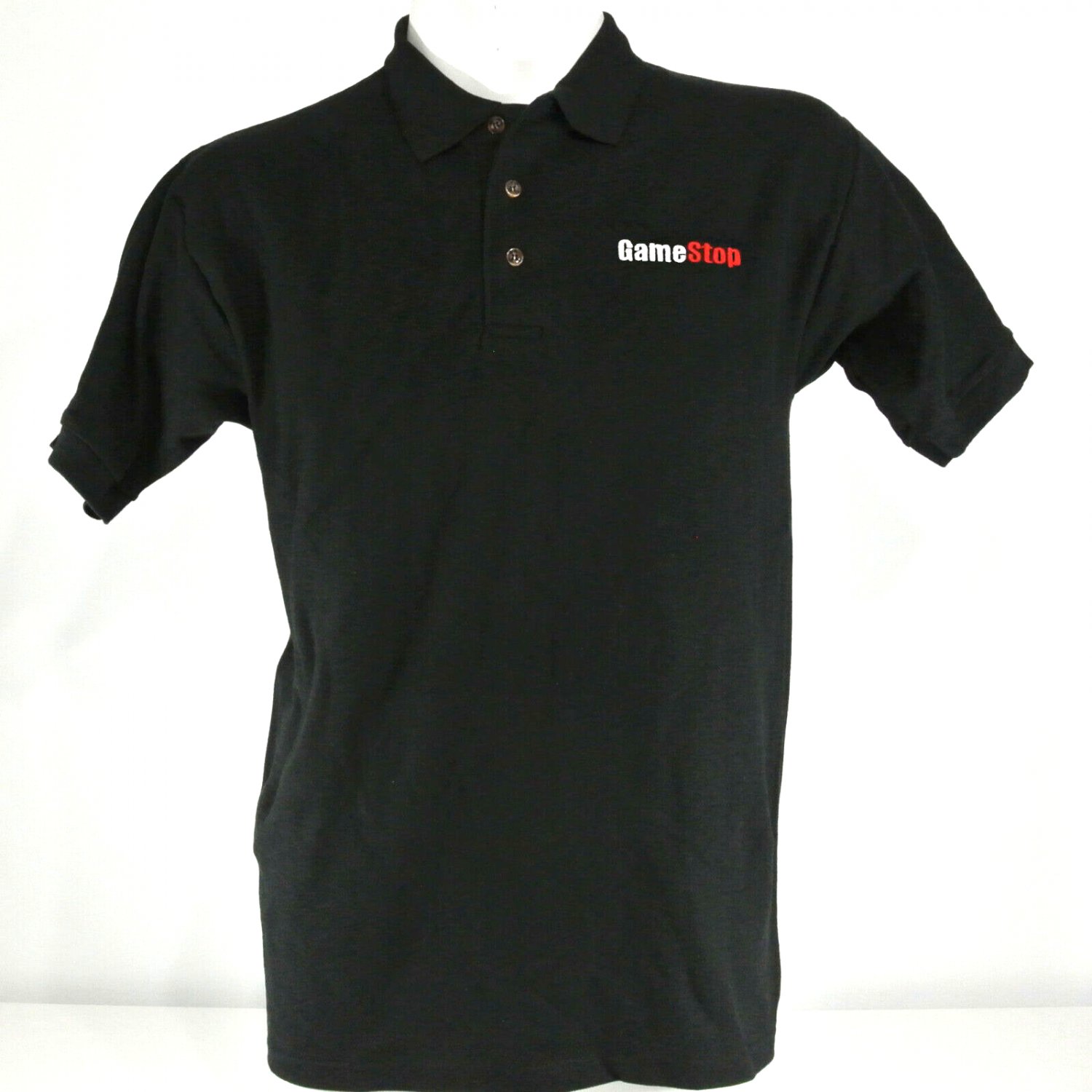 GAMESTOP Video Game Store Employee Uniform Polo Shirt Black Size L ...