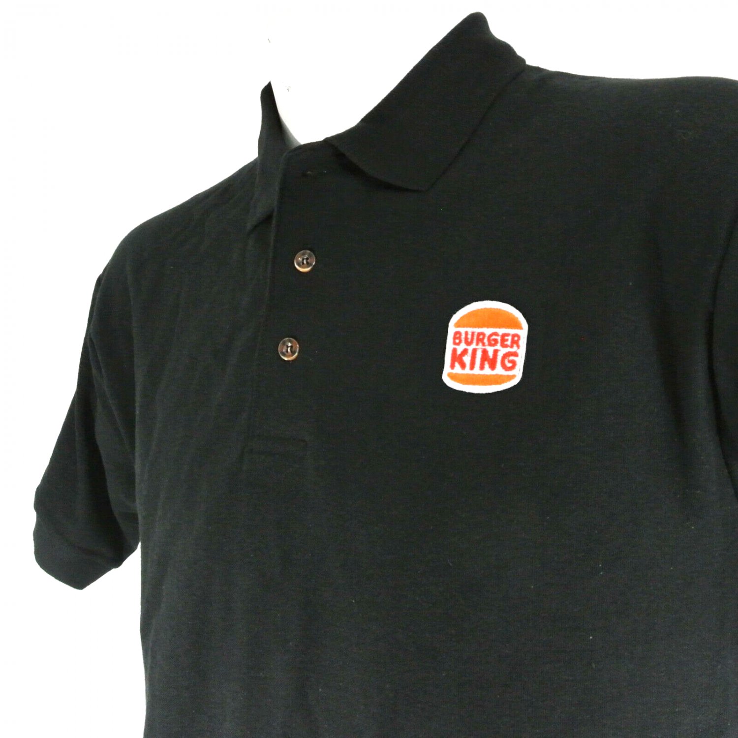 BURGER KING Employee Uniform Polo Shirt Black Size L Large NEW