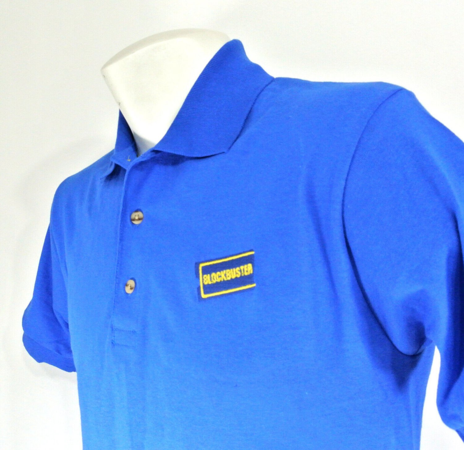 BLOCKBUSTER VIDEO Employee Uniform Polo Golf Shirt Men's Size M Medium