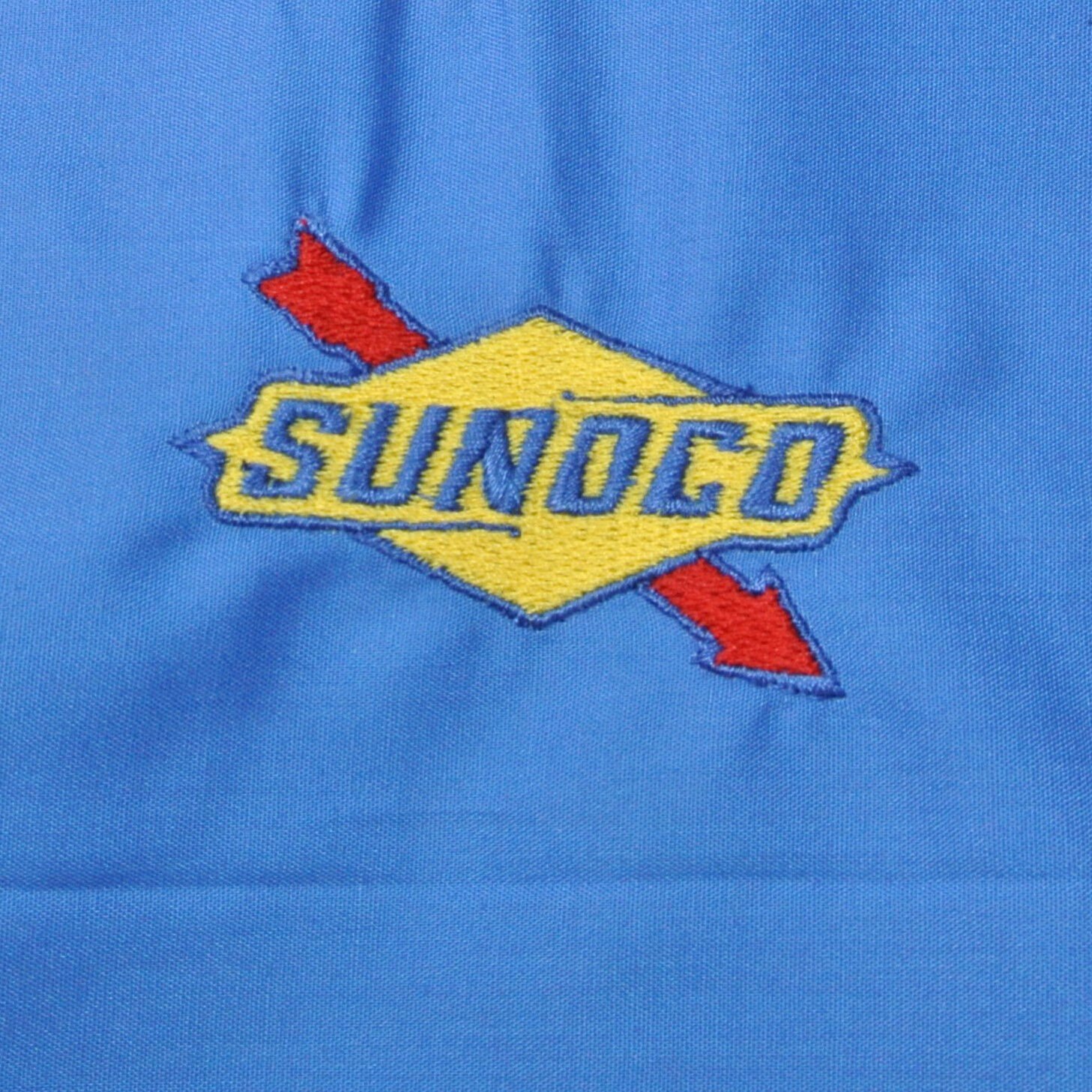 SUNOCO Gas Station Oil Employee Uniform Polo Shirt Blue Size M Medium NEW