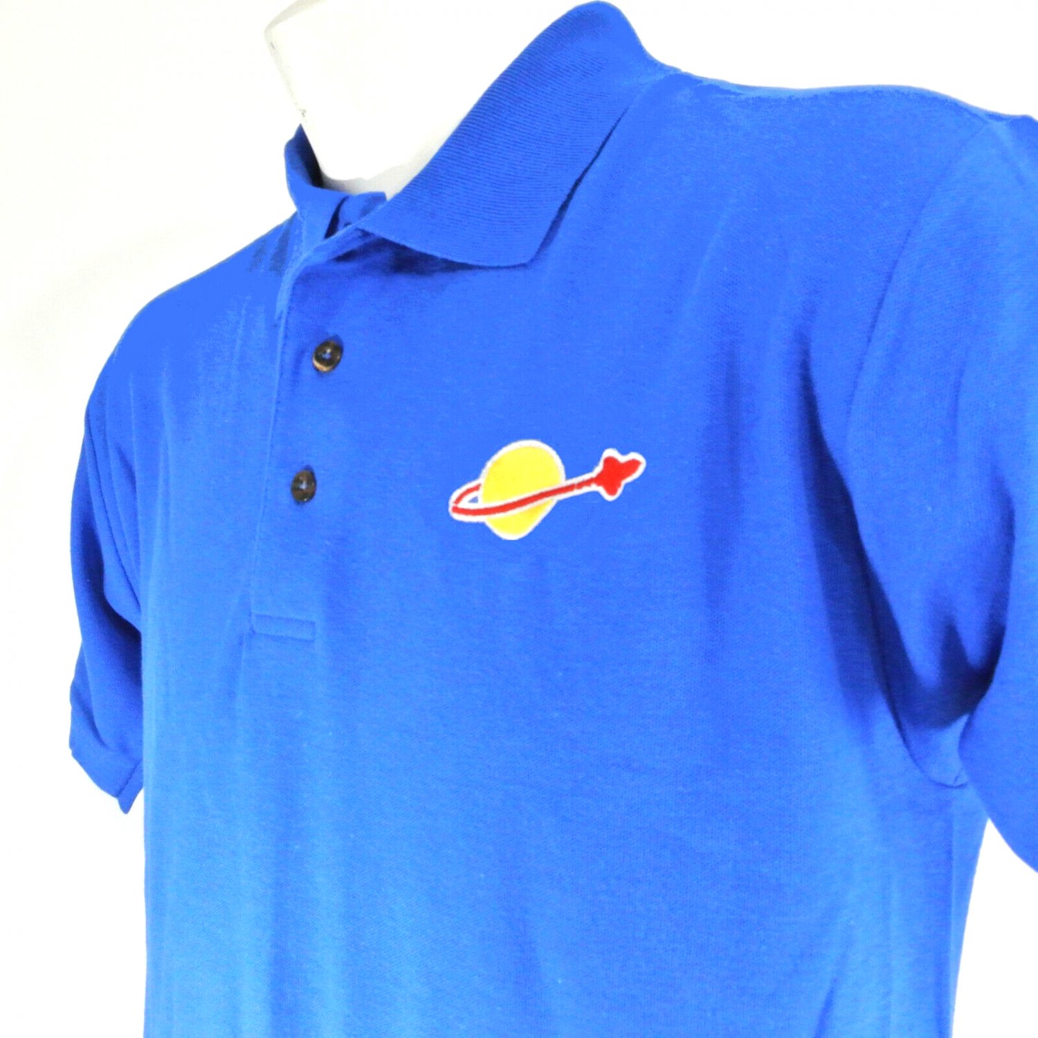 LEGO SPACE Legoland Uniform Polo Shirt Blue Size L Large NEW