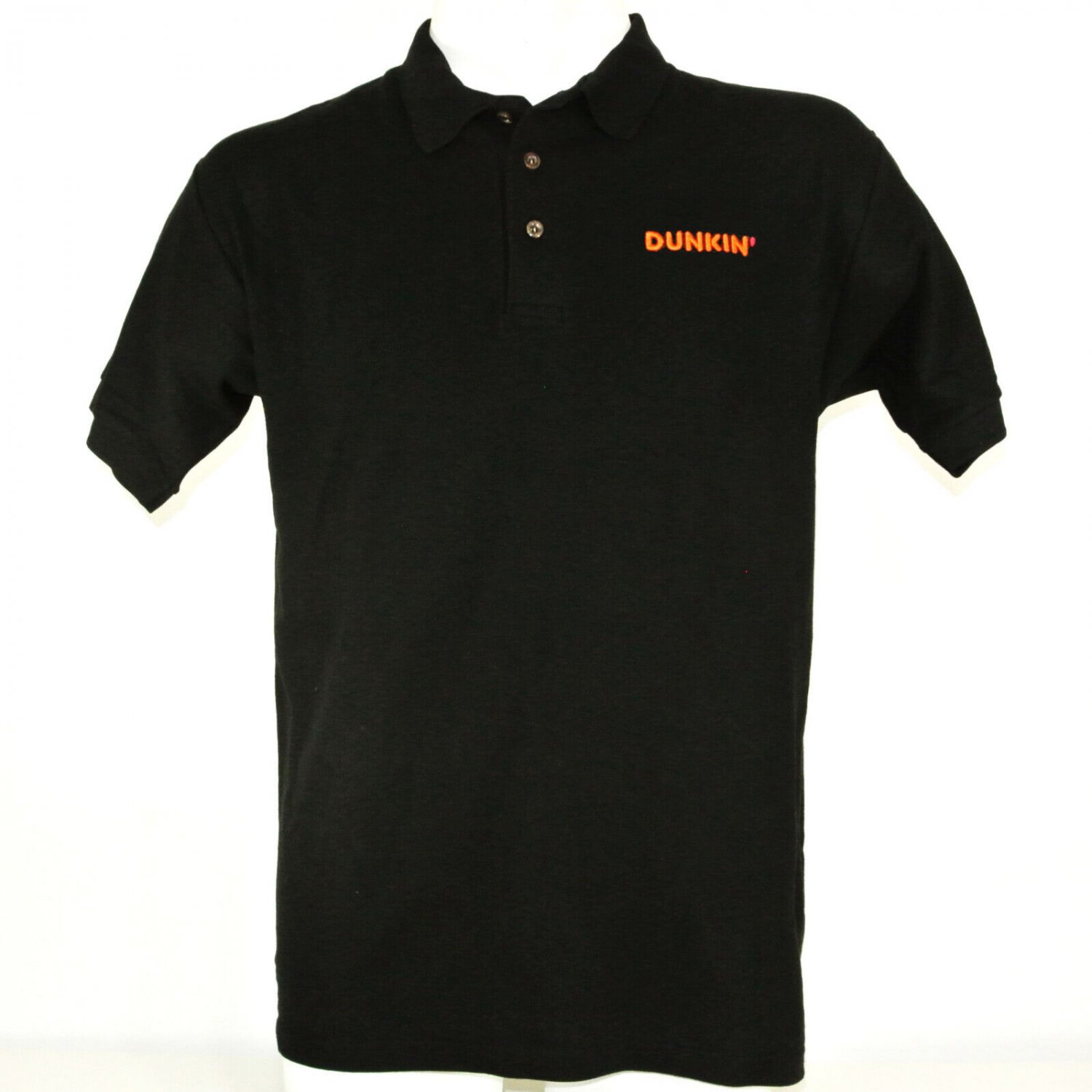 DUNKIN' DONUTS Coffee Employee Uniform Polo Shirt Black Size XL NEW