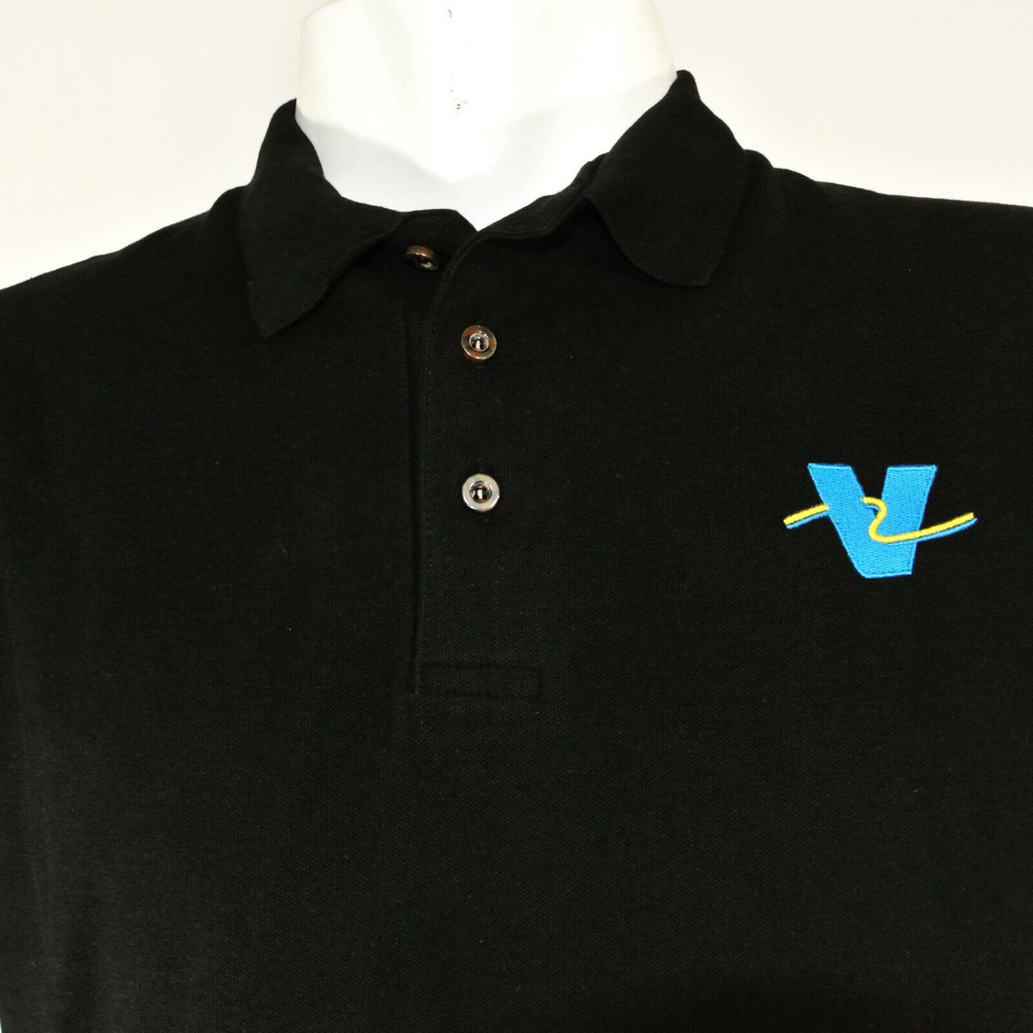 VALERO Energy Gas Station Oil Employee Uniform Polo Shirt Black Size ...