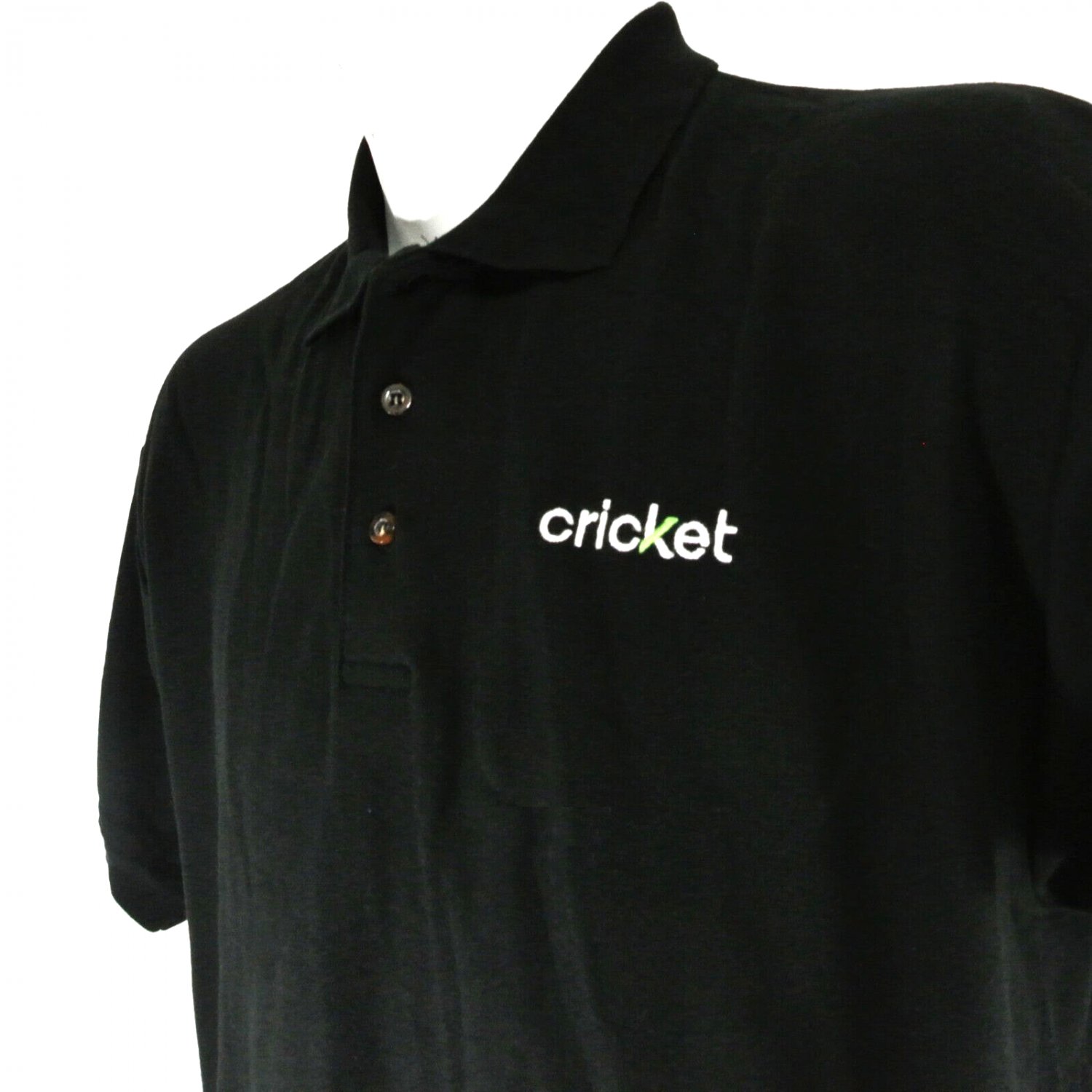 CRICKET Wireless Tech Employee Uniform Polo Shirt Black Size XL NEW