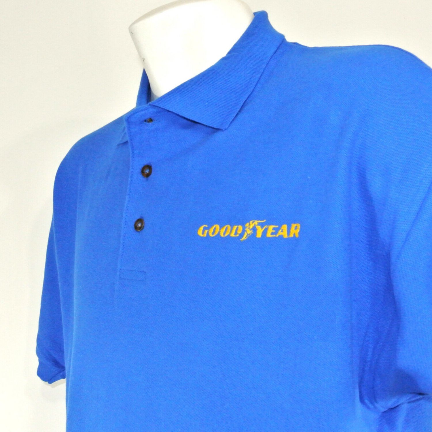 GOODYEAR Tire Auto Employee Uniform Polo Shirt Blue Size L Large NEW