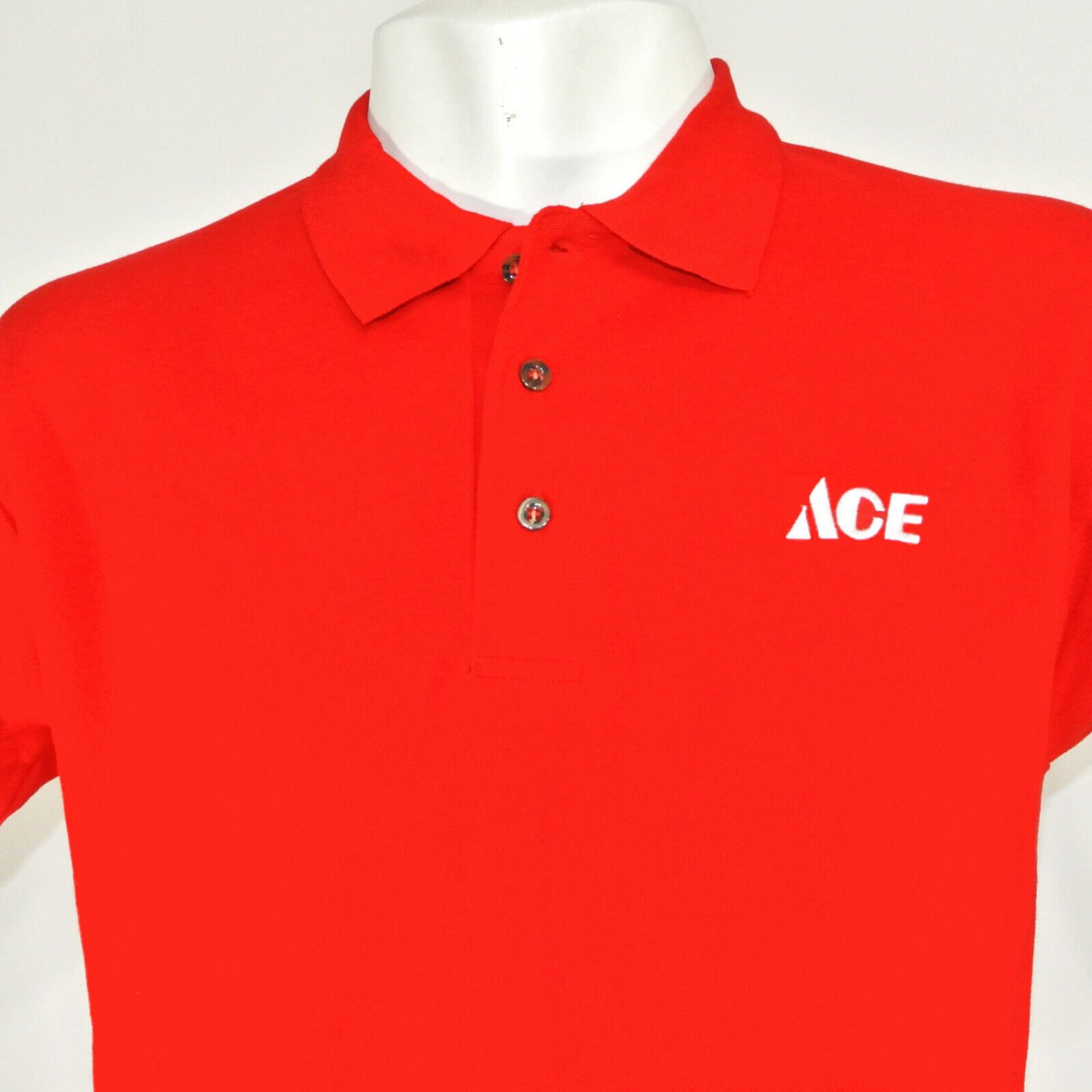 ACE HARDWARE Store Employee Uniform Polo Shirt Red Size L Large NEW