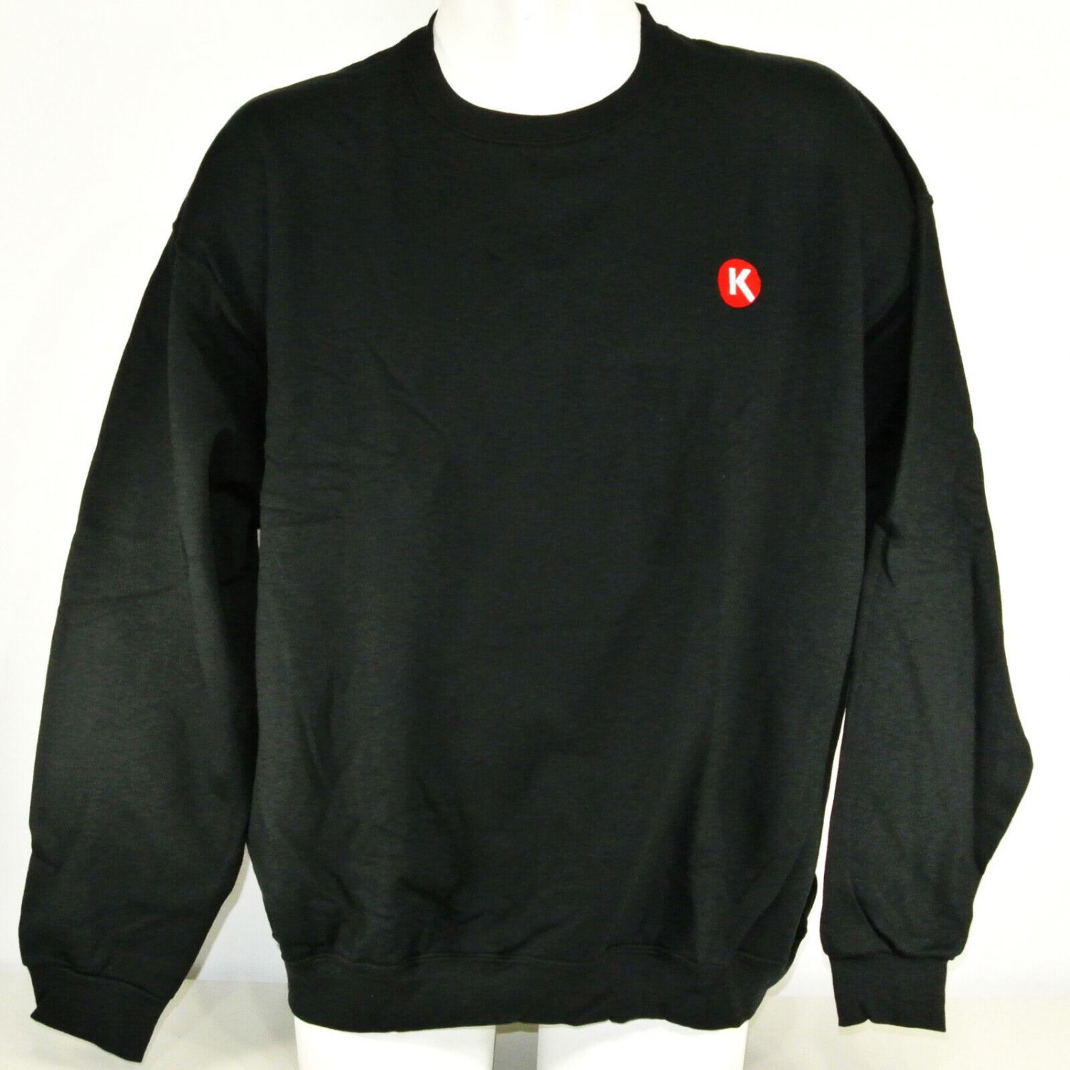 CIRCLE K Store Gas Employee Uniform Sweatshirt Black Size L Large NWT