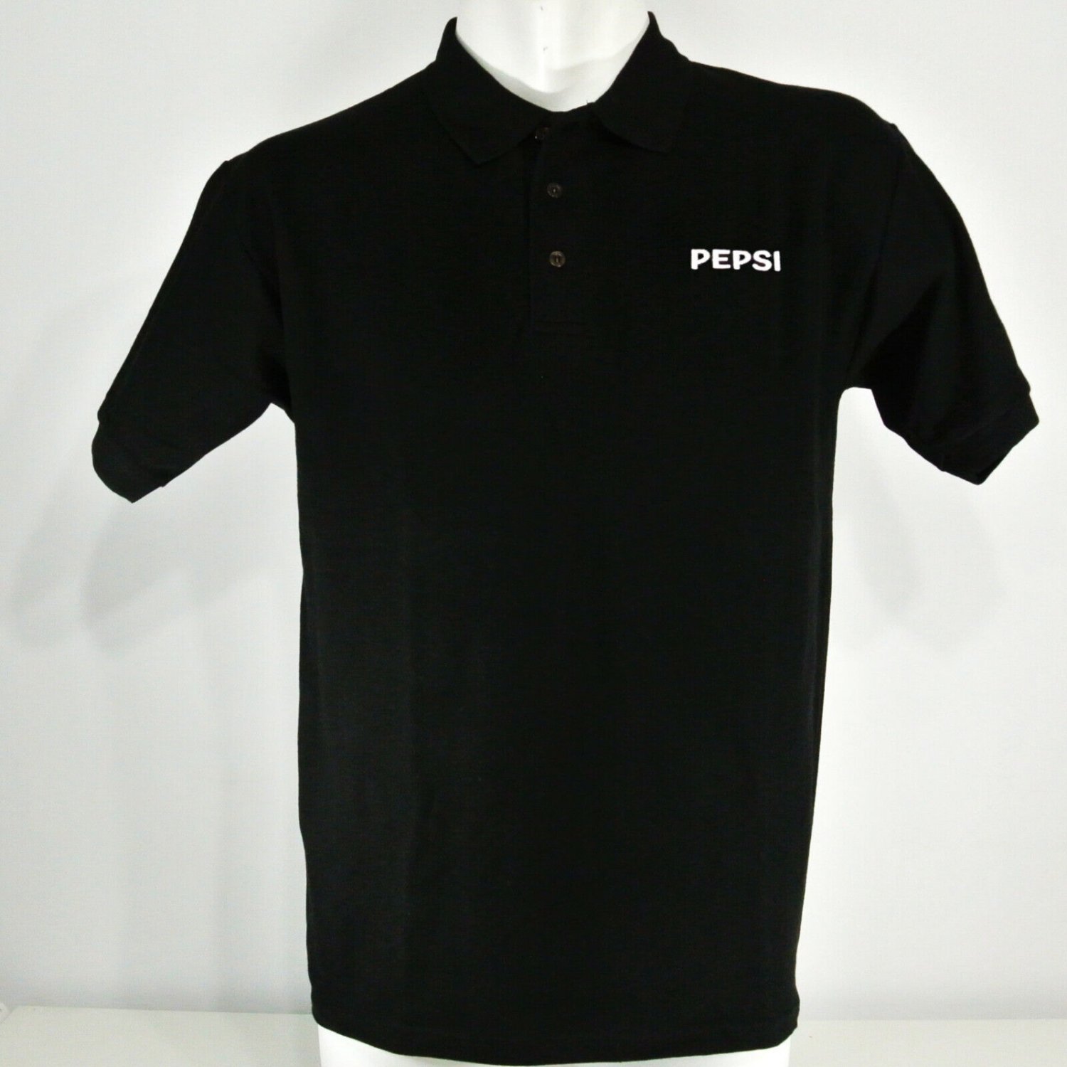 PEPSI Cola Merchandiser Employee Uniform Polo Shirt Black Size L Large NEW
