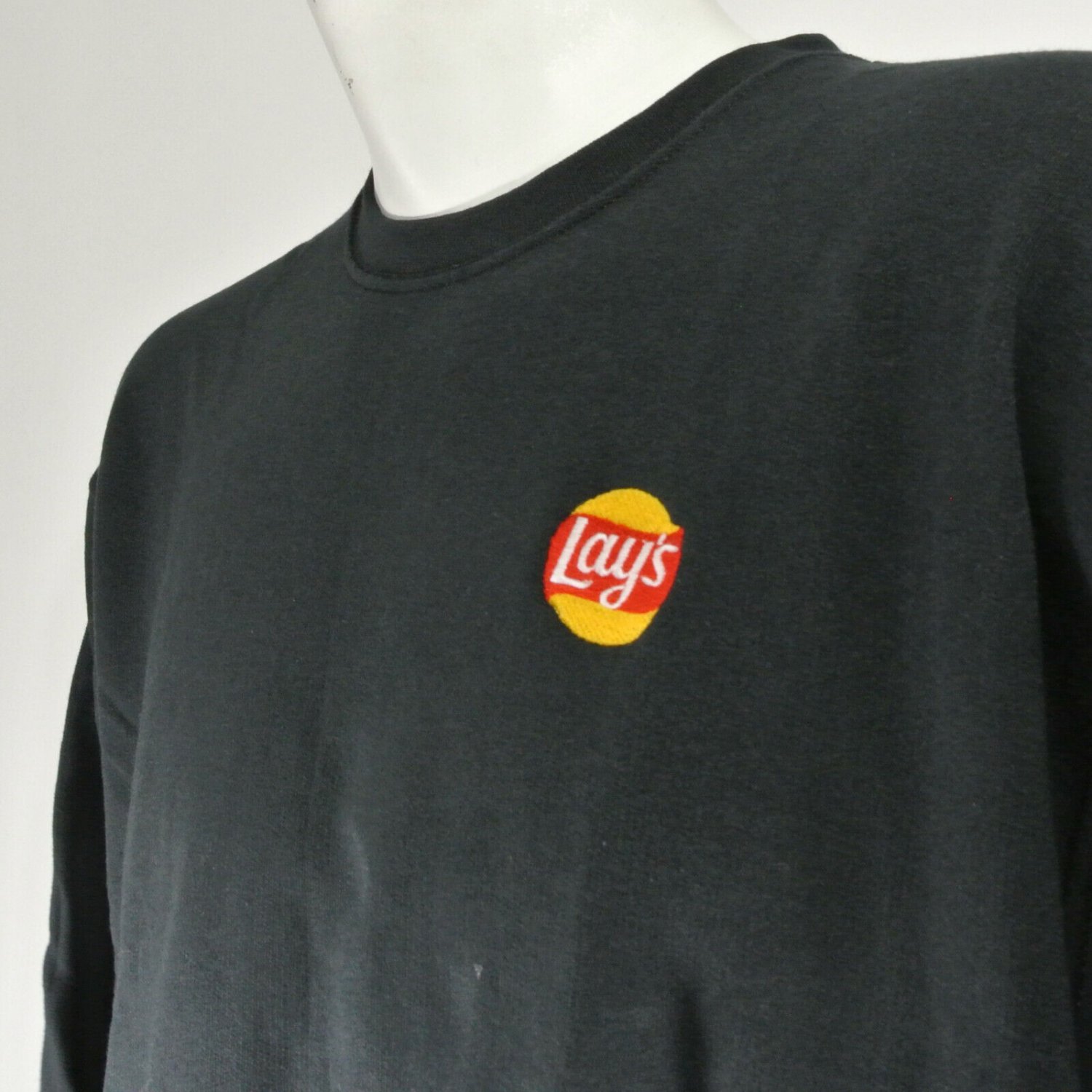 LAY'S Frito Lay Pepsico Employee Uniform Sweatshirt Black Size L Large NEW