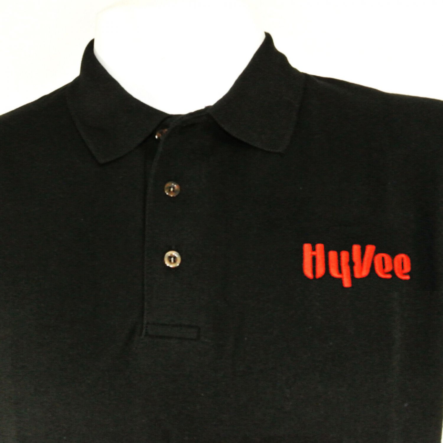 HY-VEE Grocery Store Employee Uniform Polo Shirt Black Size M Medium NEW