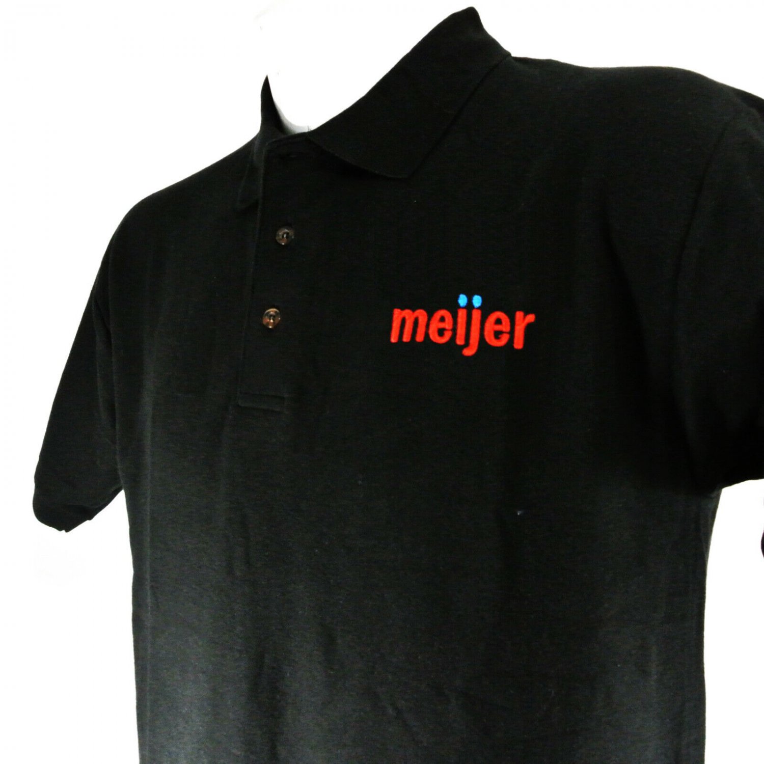 MEIJER Supercenter Store Employee Uniform Polo Shirt Black Size M ...