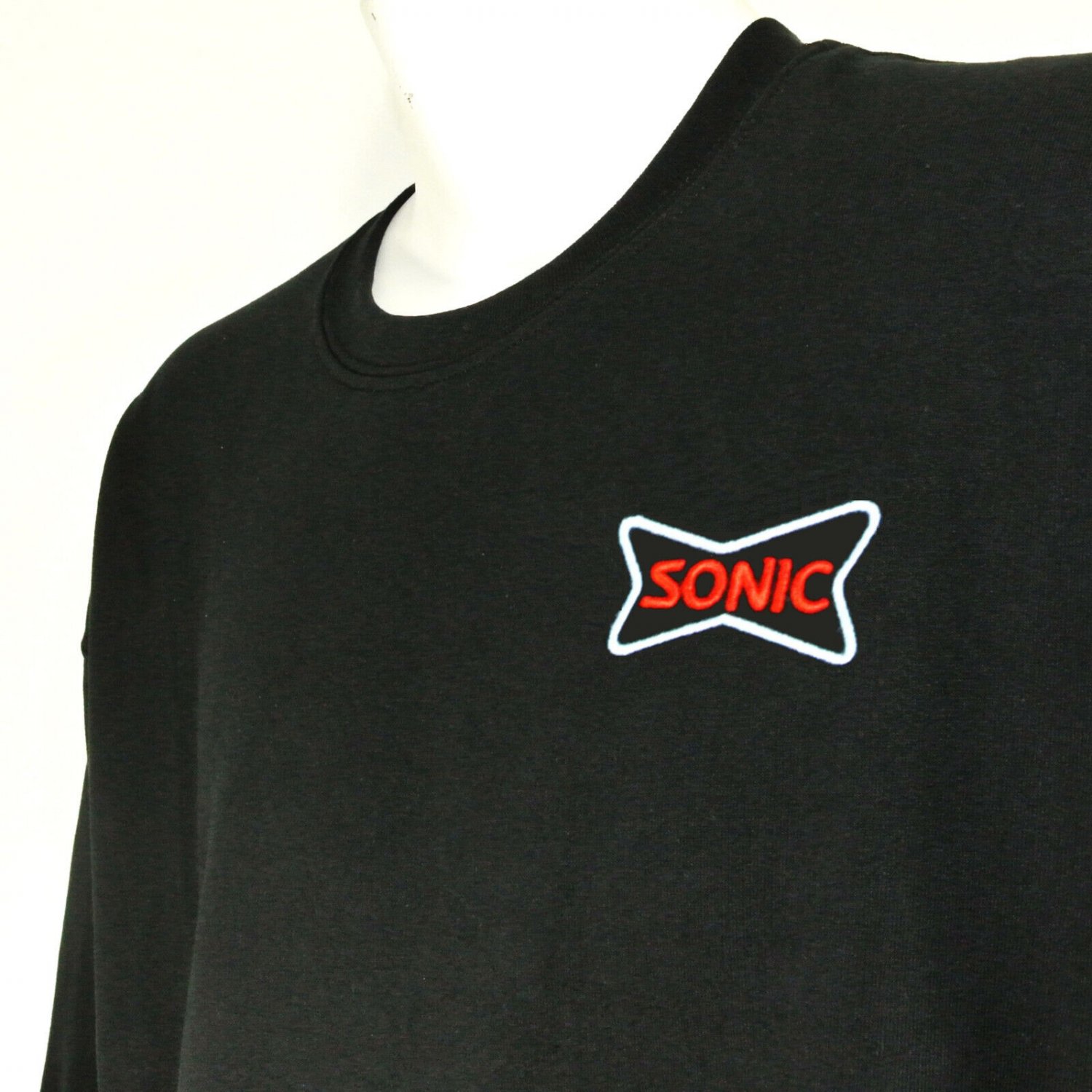 SONIC Drive In Fast Food Employee Uniform Sweatshirt Black Size XL NEW