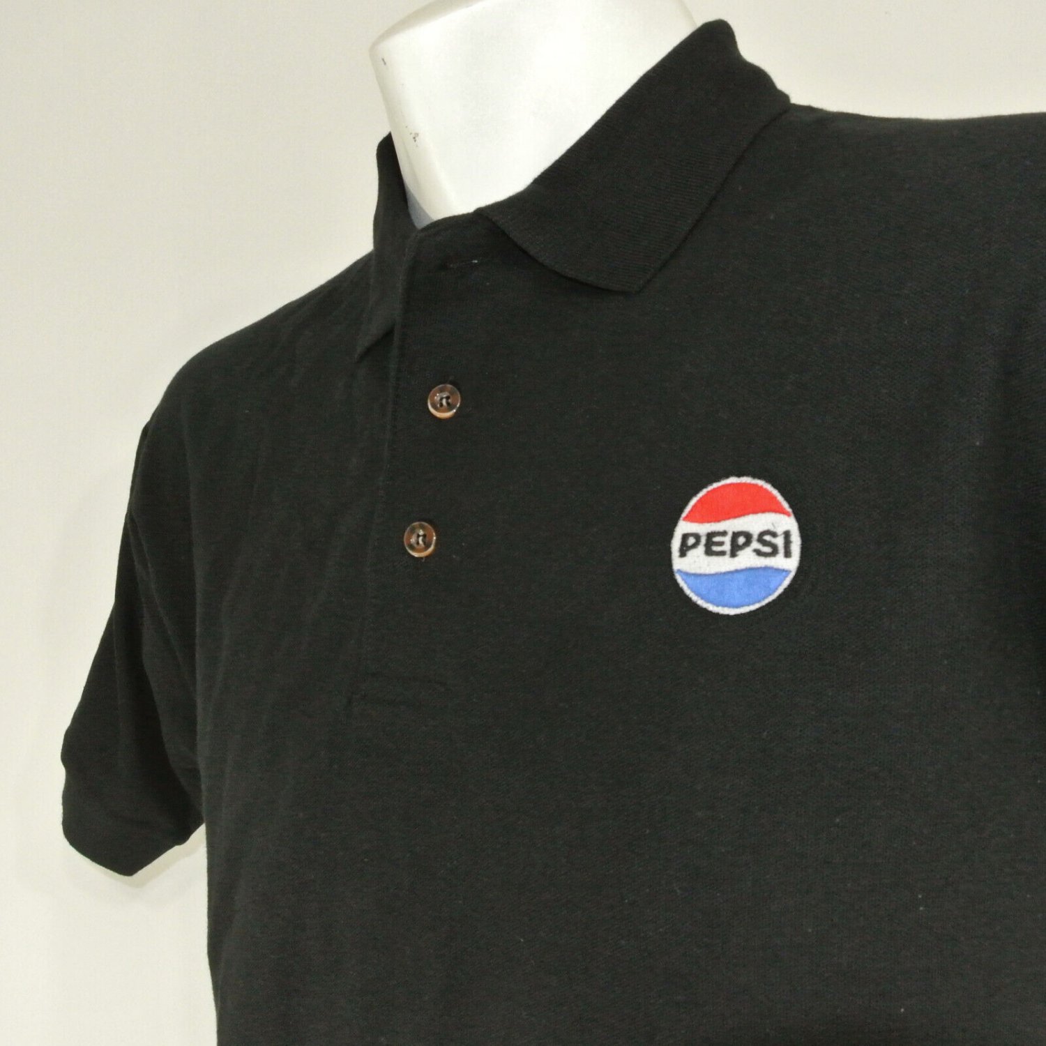 PEPSI Cola Delivery Employee Uniform Polo Shirt Black Size M Medium NEW