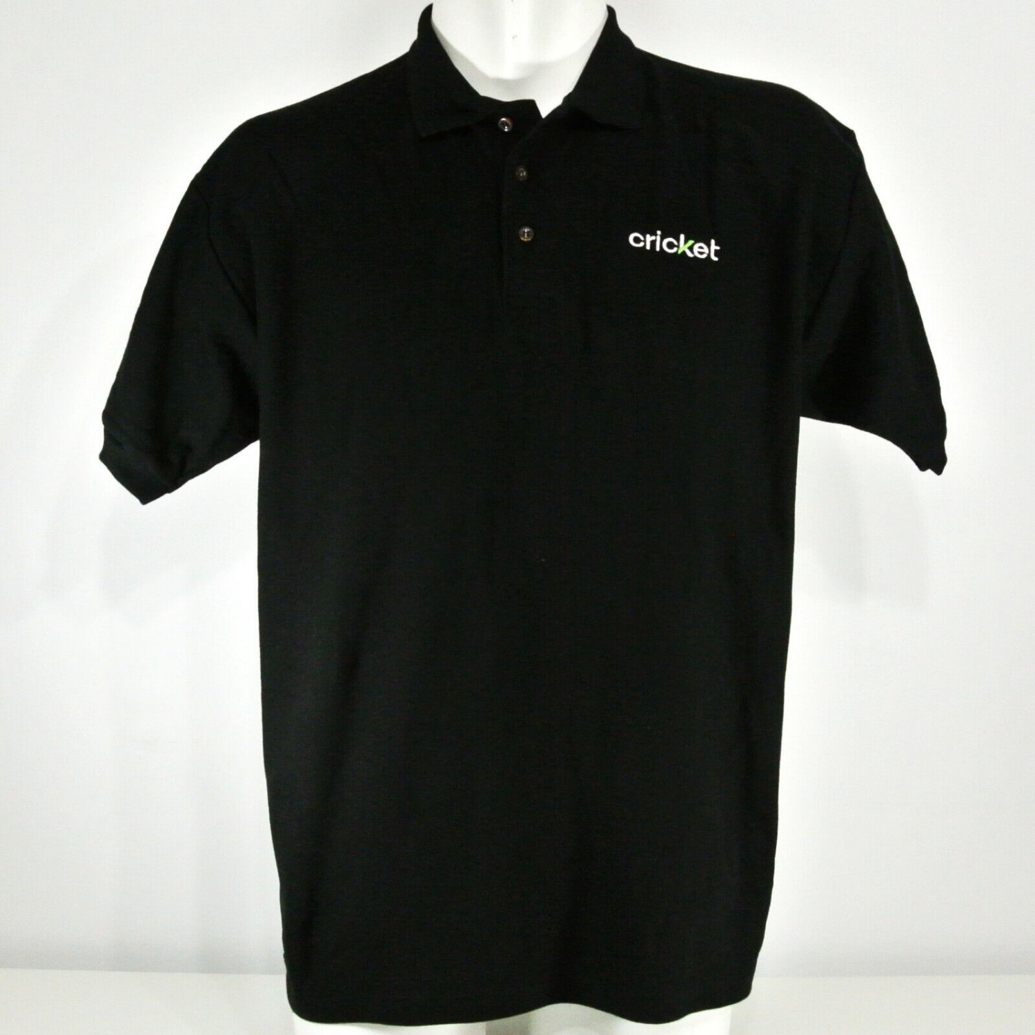 CRICKET Wireless Cell Phone Employee Uniform Polo Shirt Black Size M ...