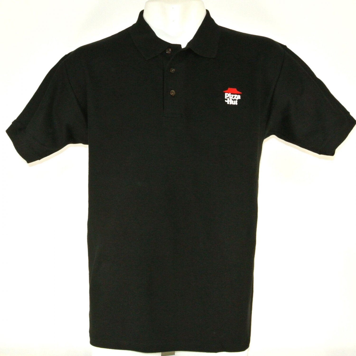 PIZZA HUT Employee Uniform Polo Shirt Black Size S Small NEW