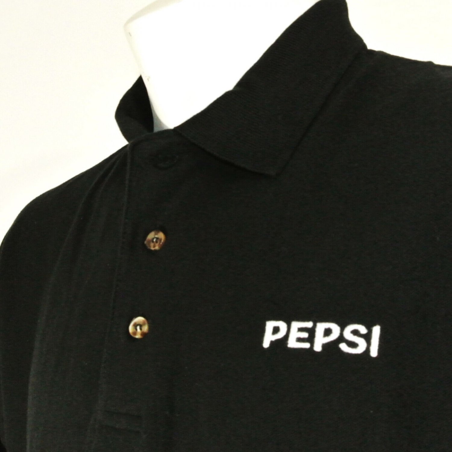 PEPSI Cola Merchandiser Employee Uniform Polo Shirt Black Size S Small NEW