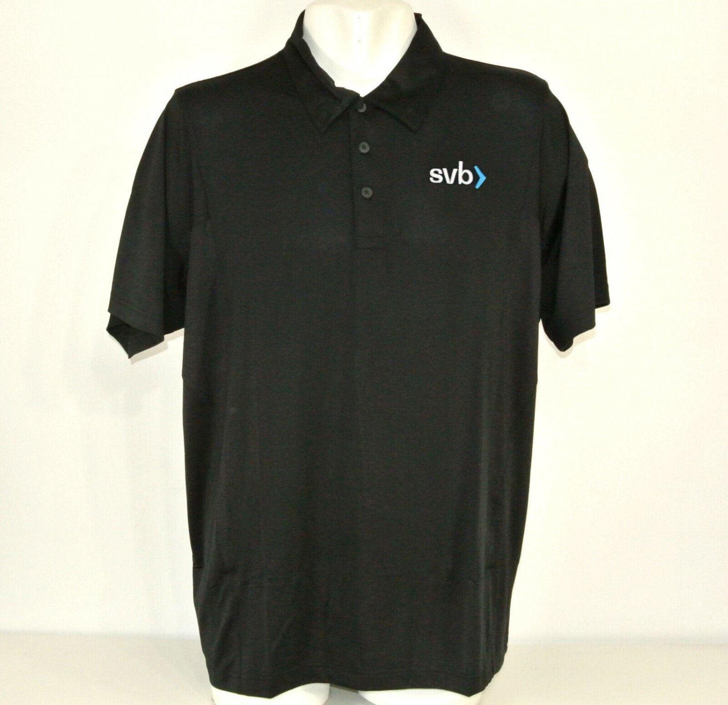 SILICON VALLEY BANK SVB Employee Uniform Polo Shirt Black Size L Large NEW