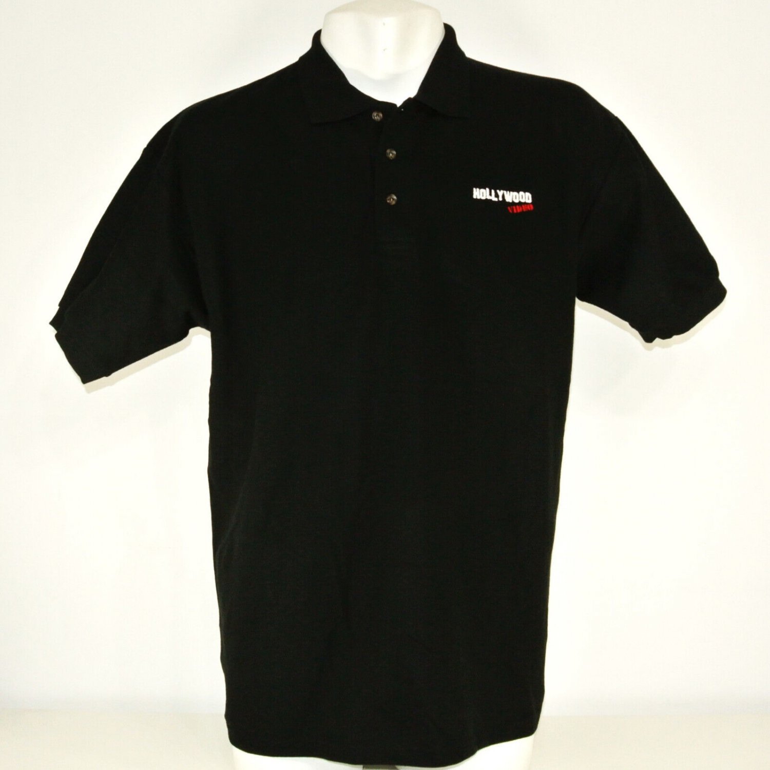 HOLLYWOOD VIDEO Vintage Employee Uniform Polo Shirt Black Size 2XL NEW