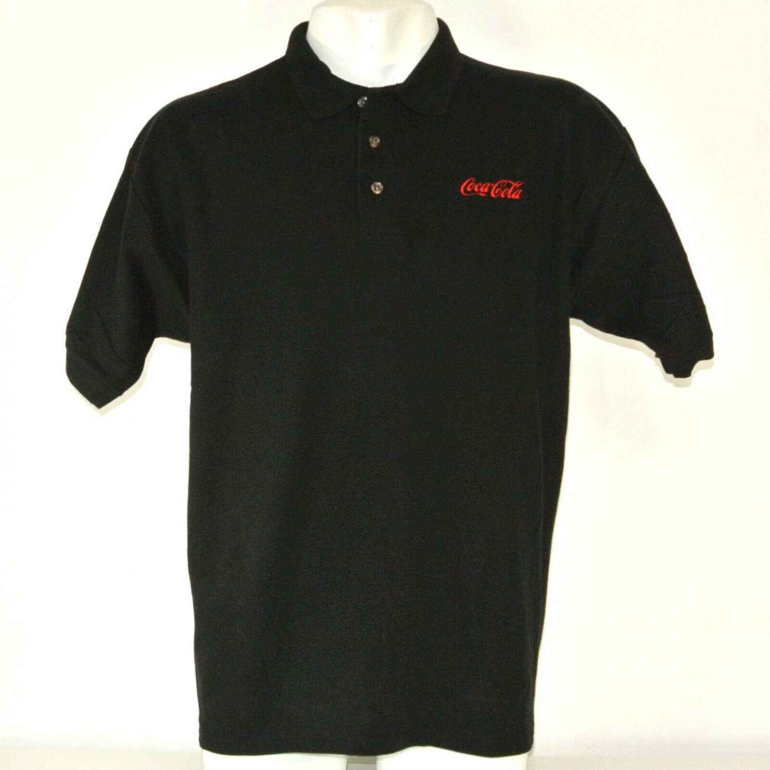 COCA-COLA Merchandiser Employee Uniform Polo Shirt Black Size M Medium NEW